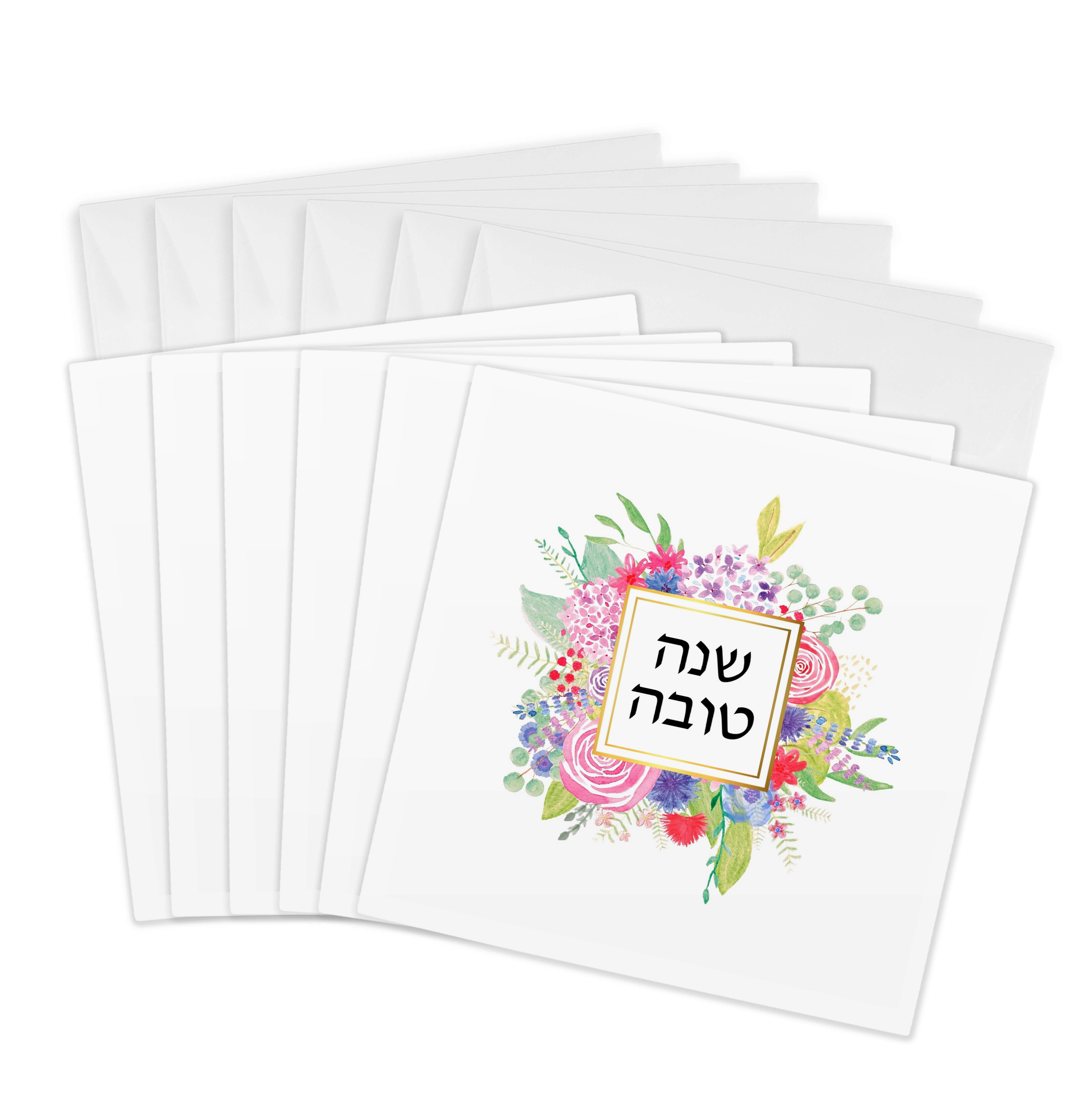 3dRose, Shana Tova in Hebrew Jewish New Year Rosh HaShanah with pink ...