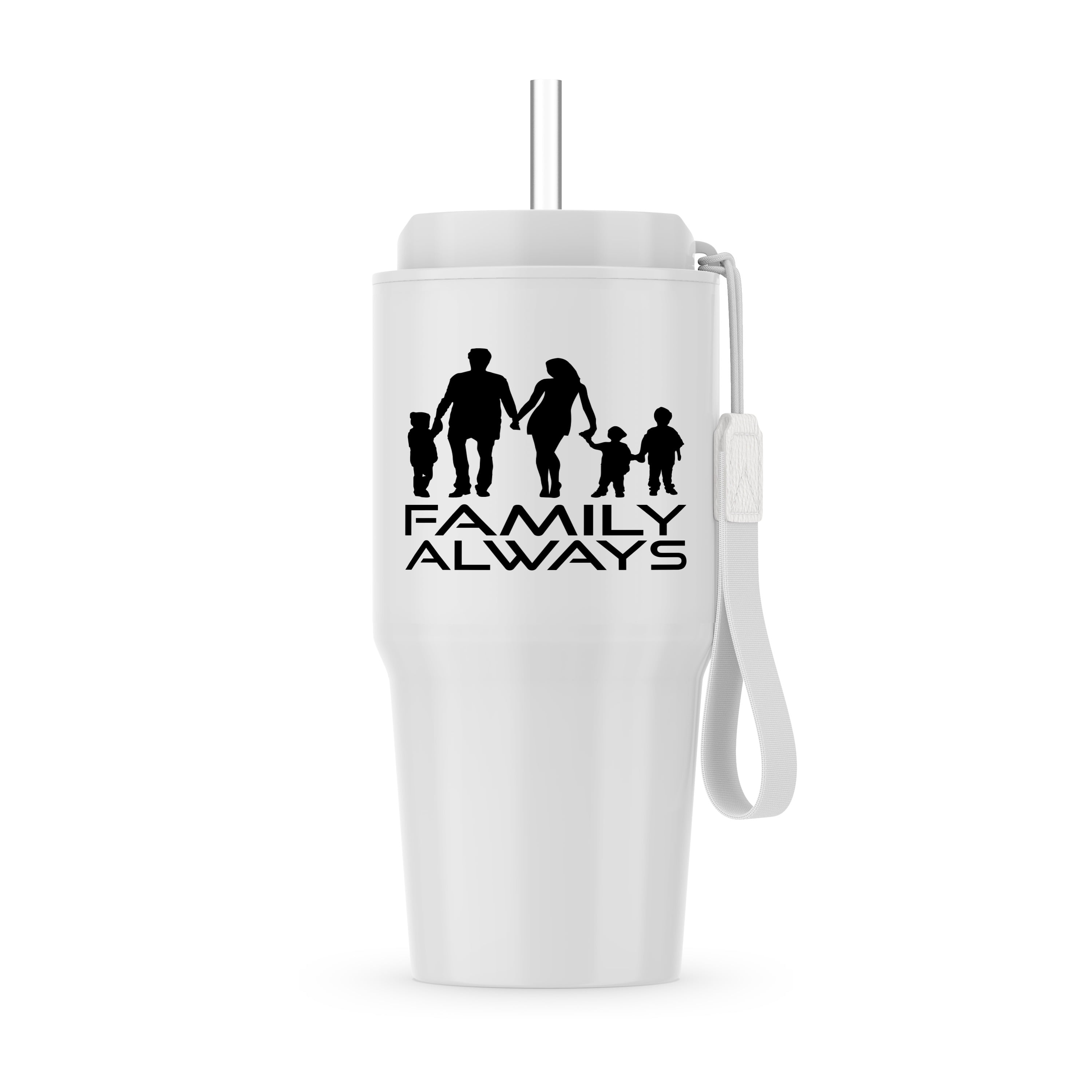 Silhouette Image Of A Wife, Husband, And Three Kids. Family Always ...