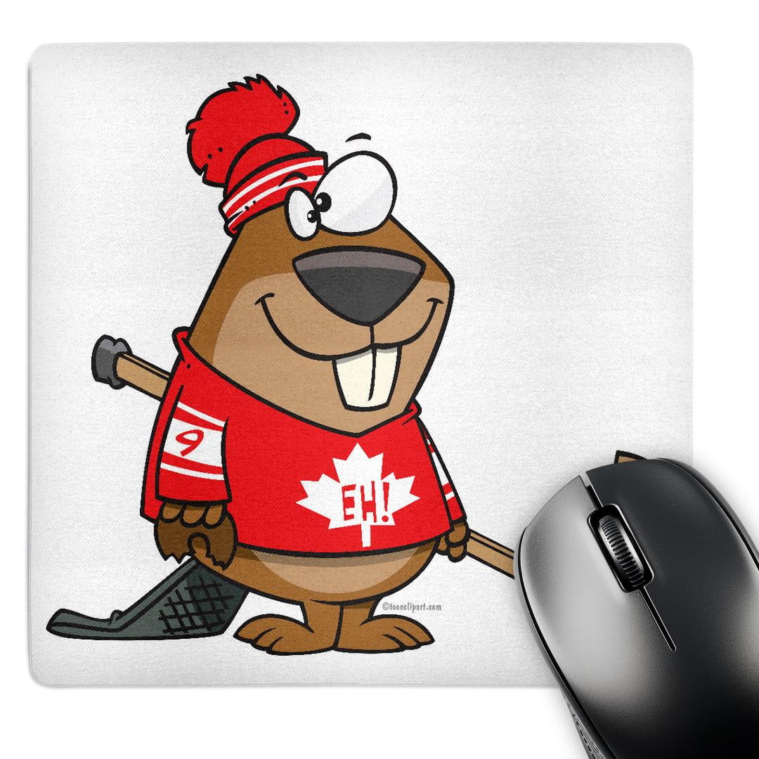 3dRose, Silly Canadian Hockey Beaver, Mouse Pad - Walmart.com