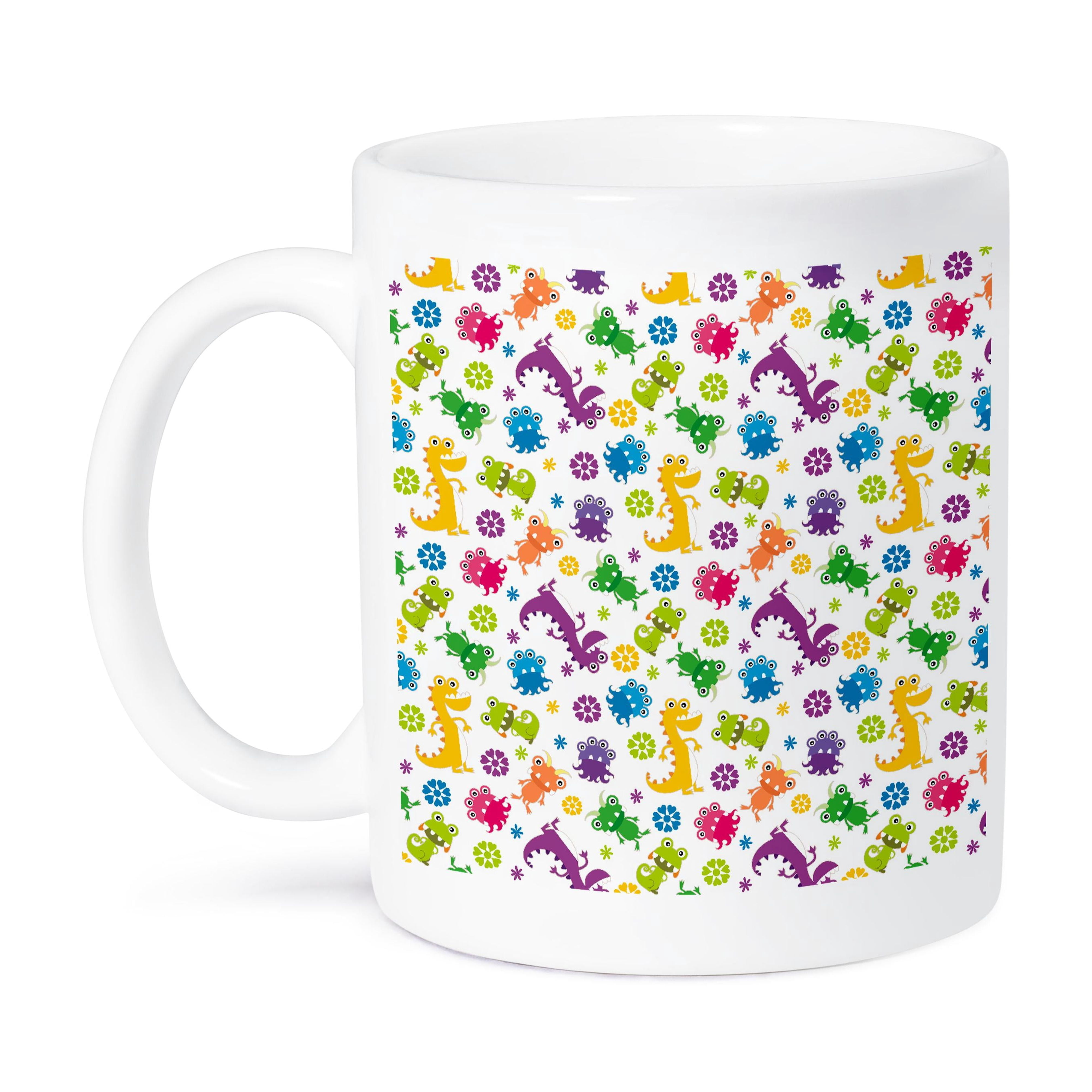 Silly Crazy Colorful Cartoon Monsters And Aliens Cartoon Sci-Fi Pattern ...