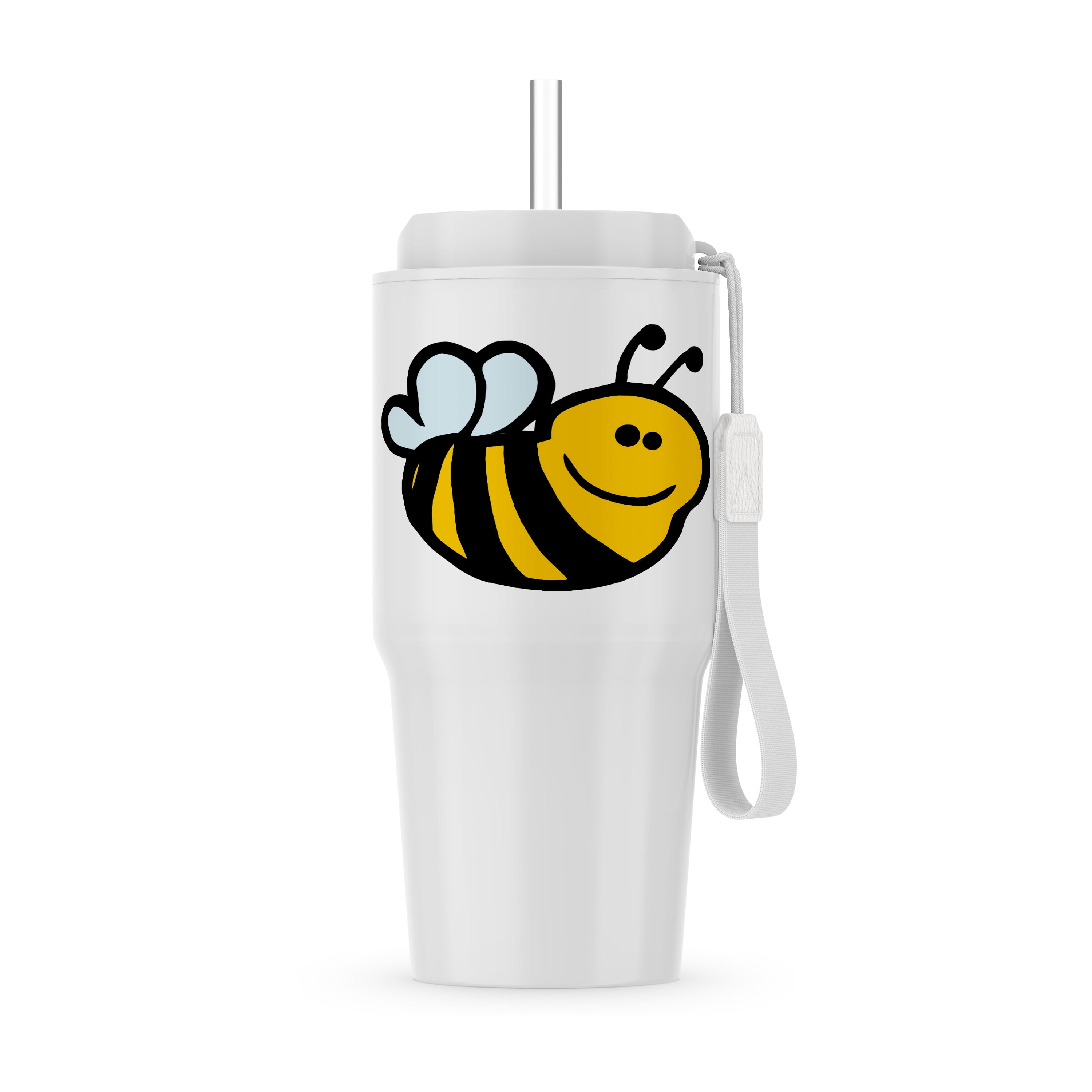Silly Little Bumble Bee Smiling Cartoon Character, 20oz Tumbler ...