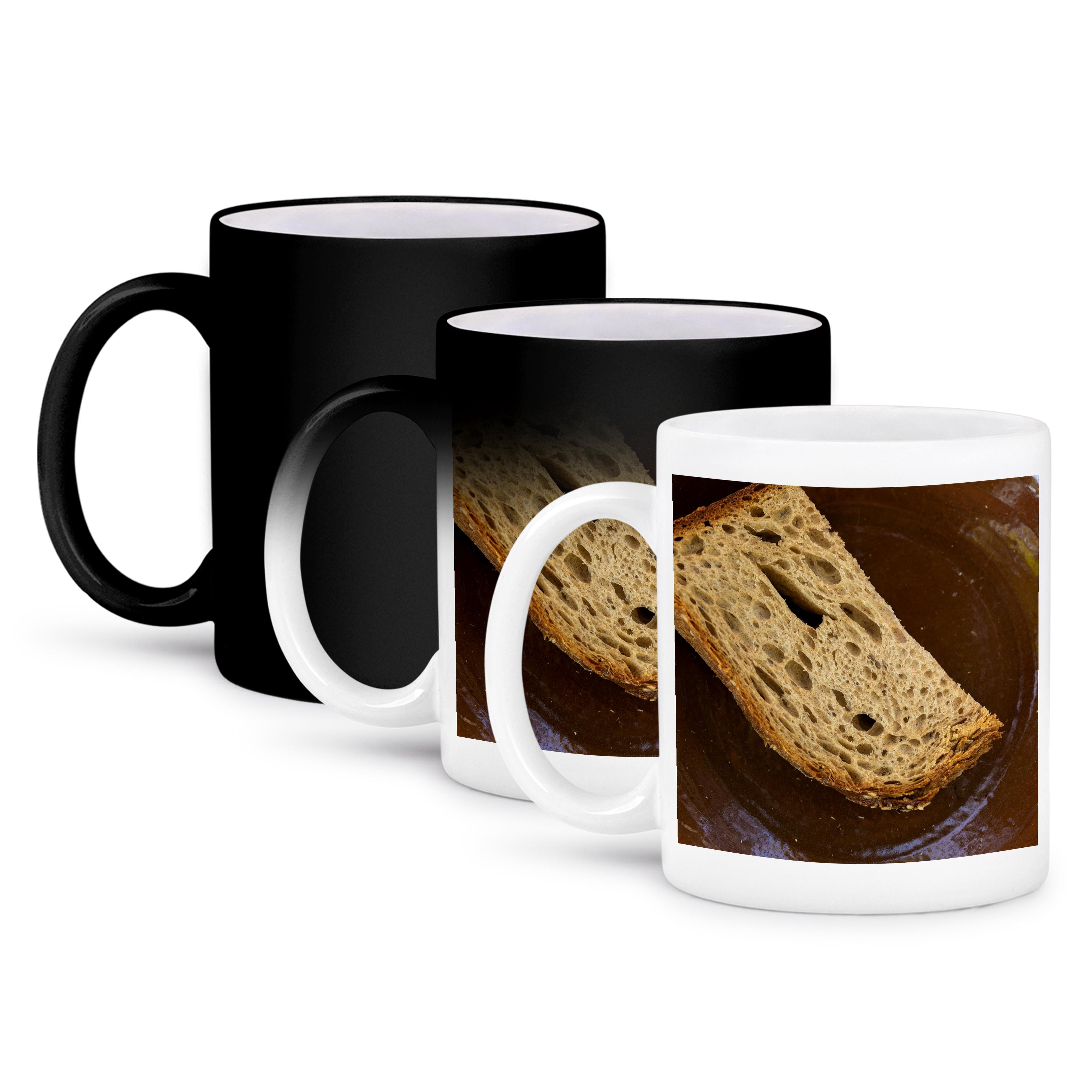 3dRose, Slice of fresh bread on a ceramic plate. Brown colors, Kitchen ...