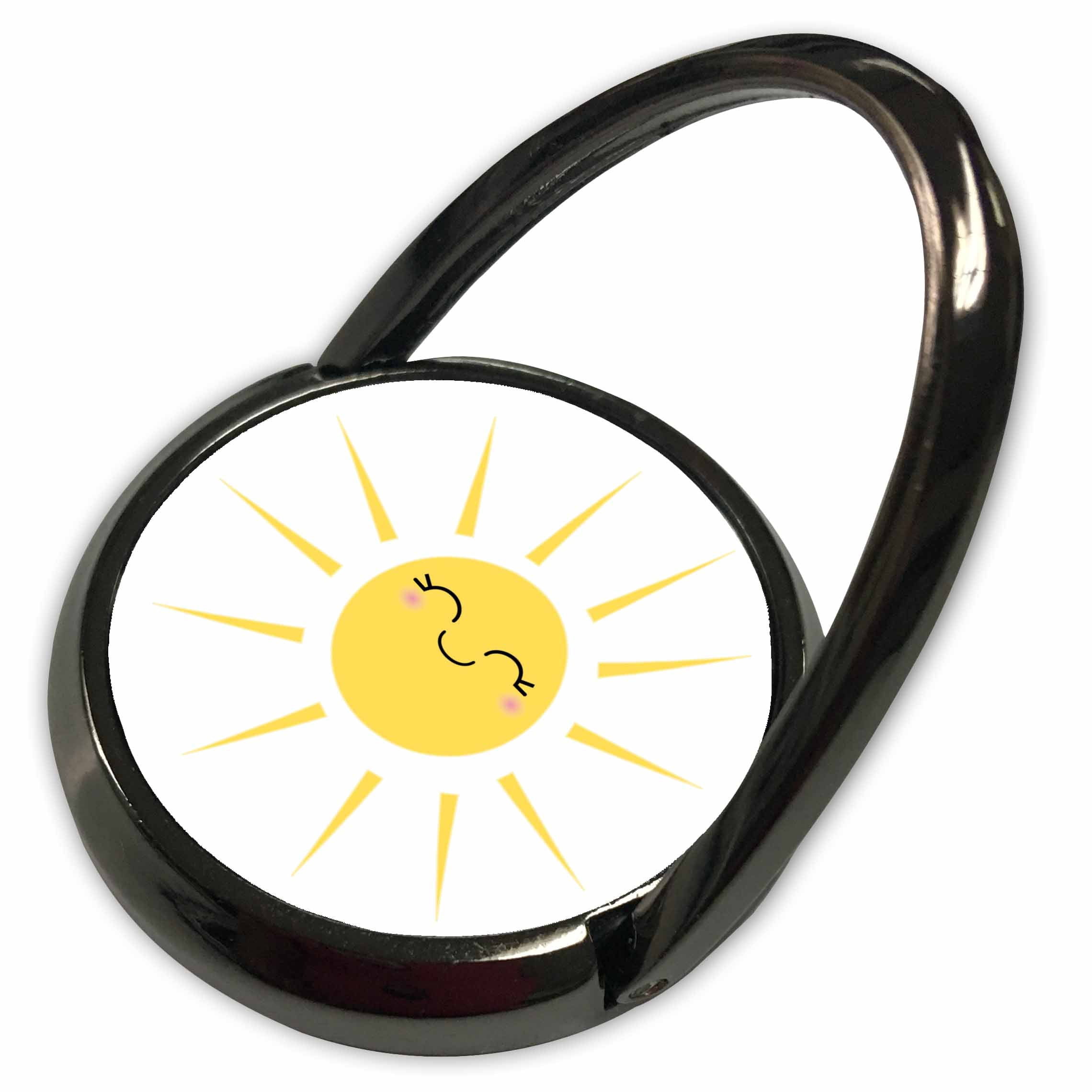 3dRose, Smiling happy sun - cute kawaii yellow sunny smiling face ...