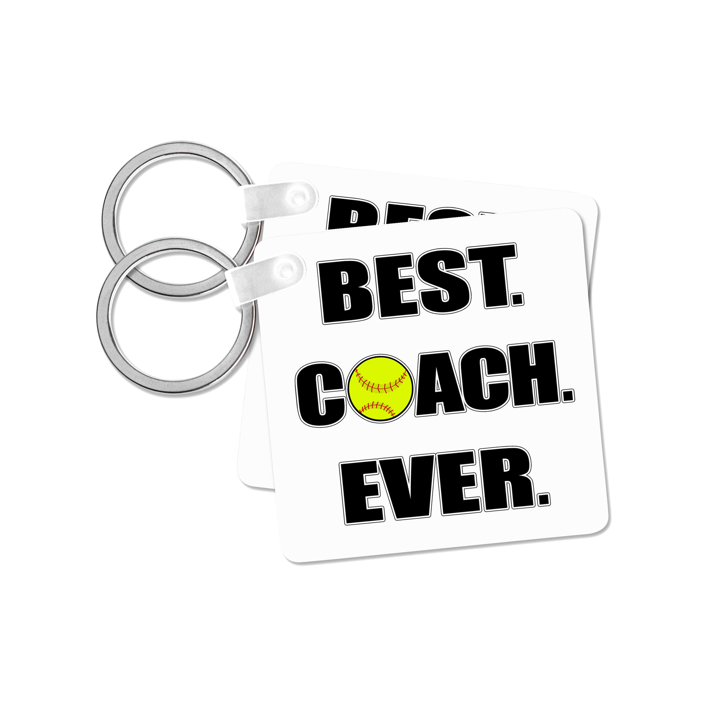 3dRose, Softball Best Coach Ever, set of 2 Key Chains - Walmart.com
