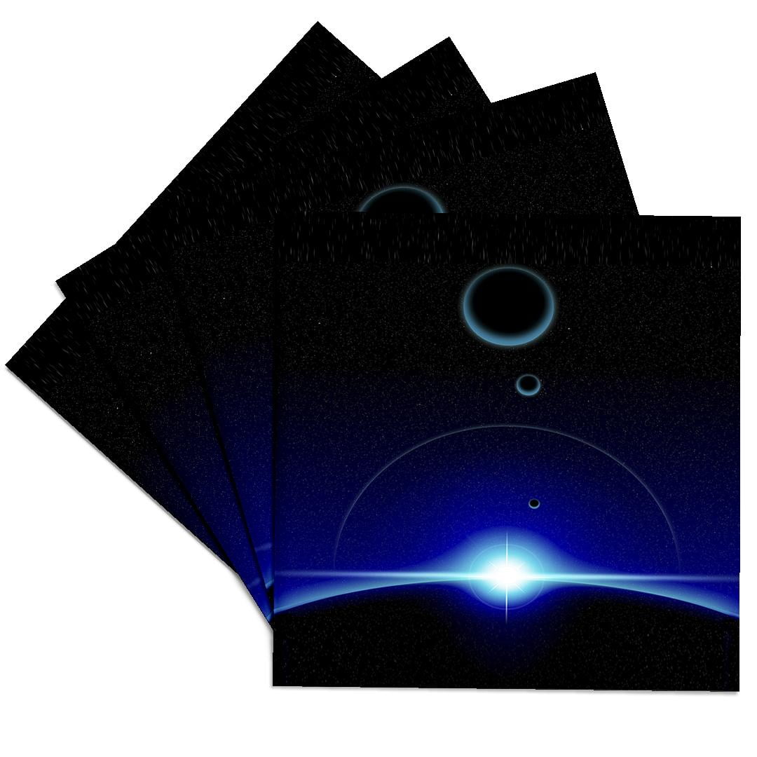 3dRose, Solar Scene shows the blue light of a star cresting the top ...