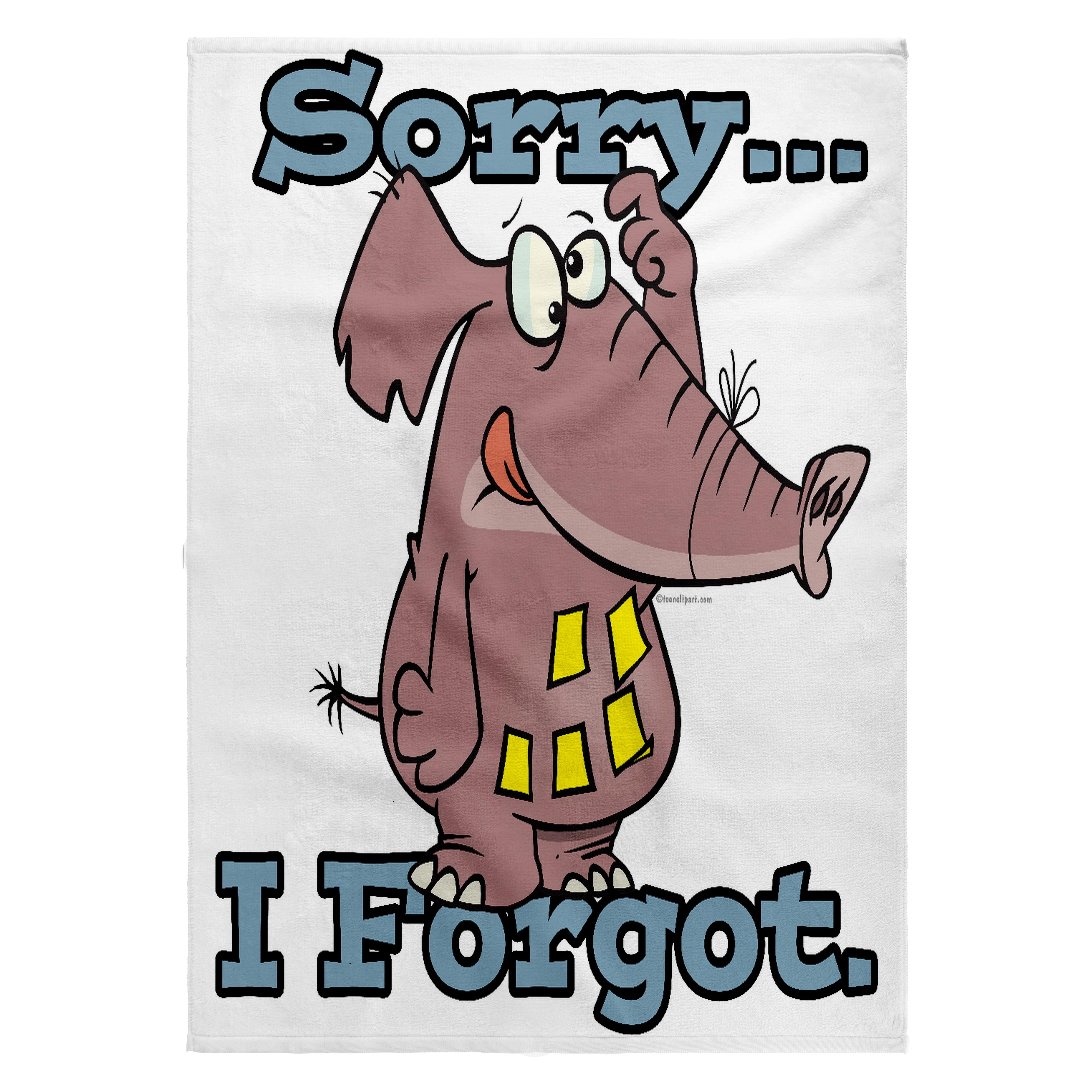 3dRose, Sorry I Forgot Funny Forgetful Elephant, 22x30 Bath Hand Pool ...