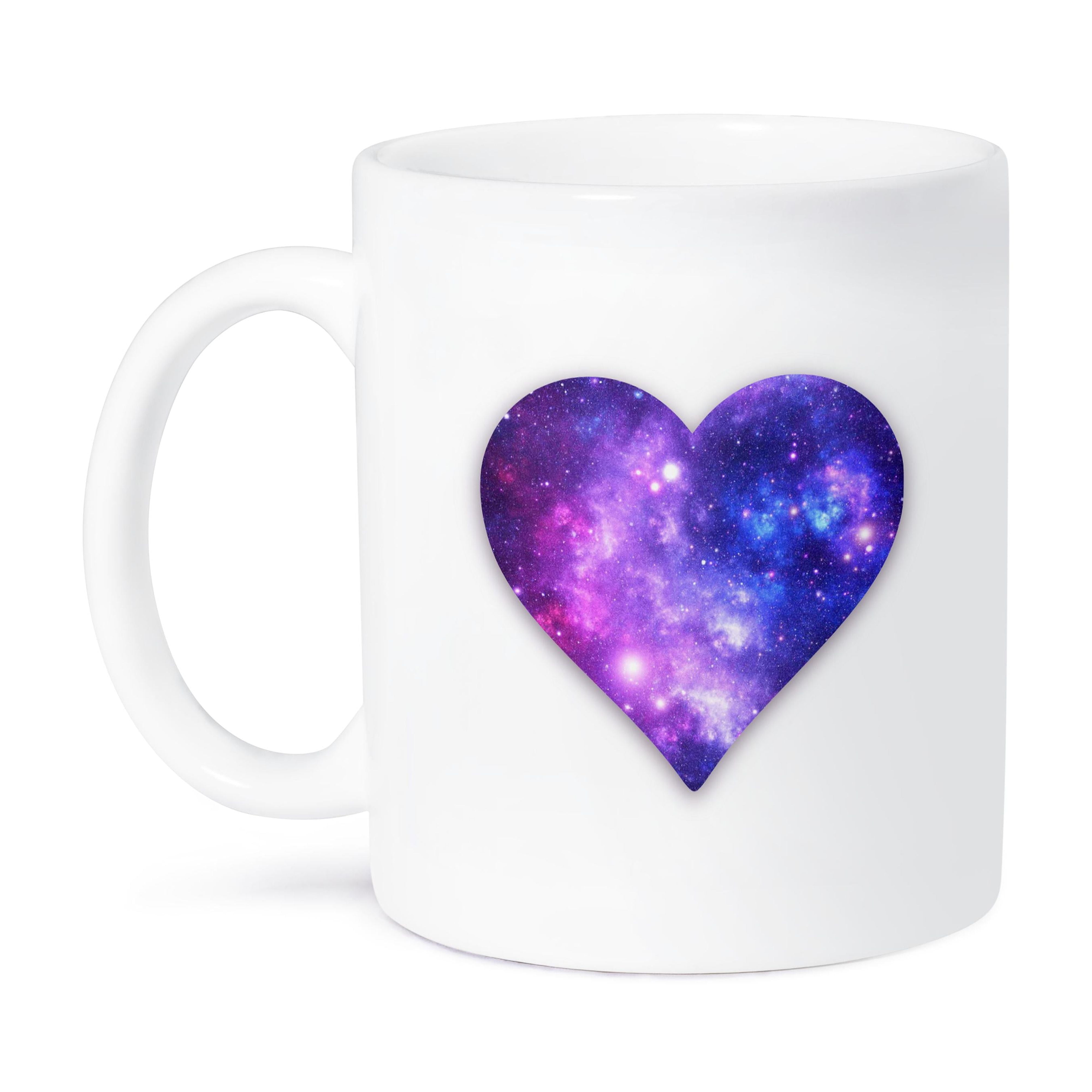 3dRose, Space Heart. Love heart with purple outer space galaxies stars ...