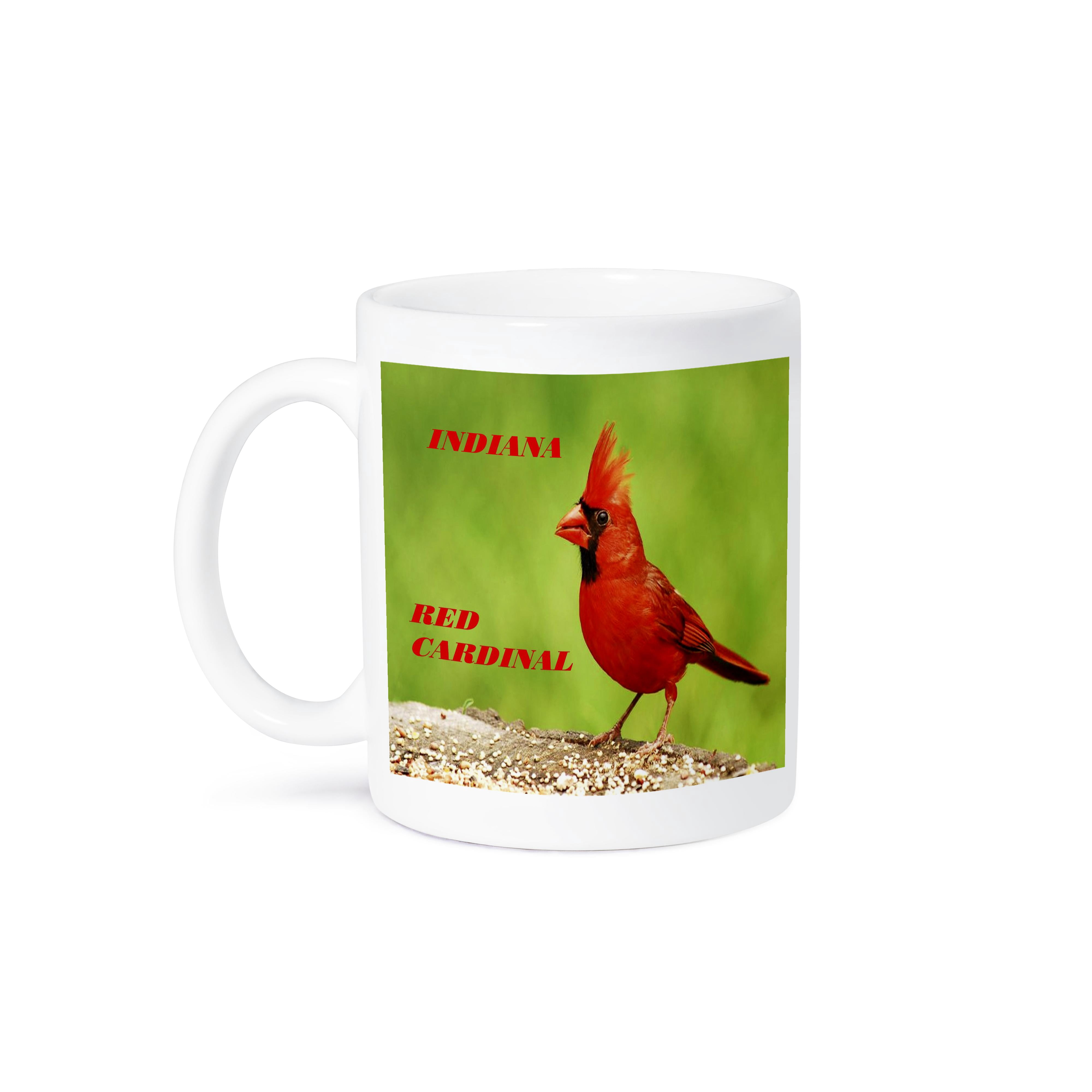 3dRose, State Bird of Indiana Red Cardinal, 15oz Mug - Walmart.com
