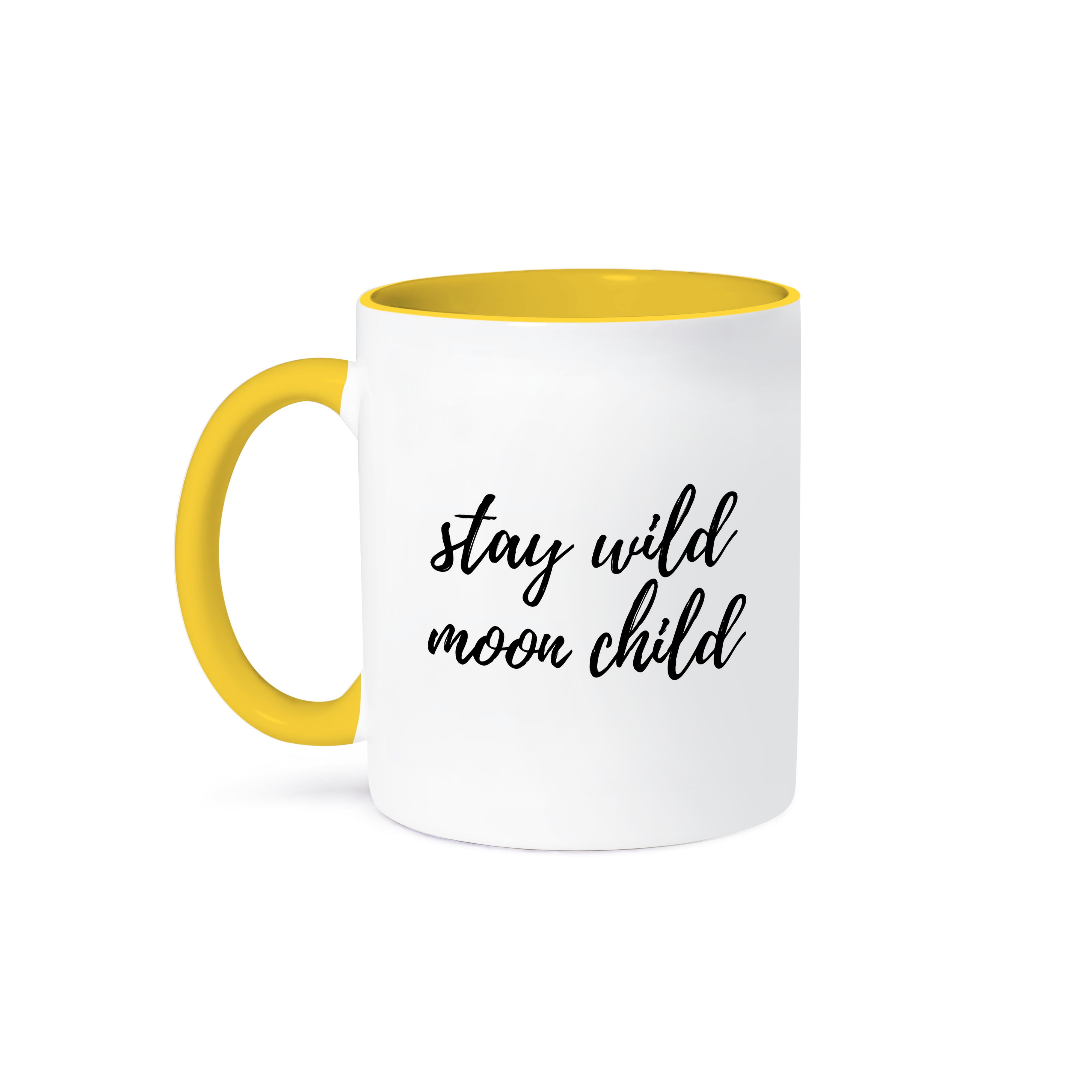 3dRose, Stay wild moon child. Cursive black lettering on white ...