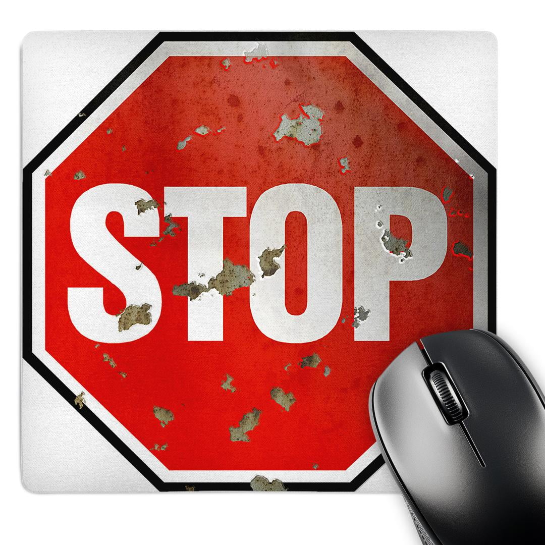3dRose, Stop Grunge Red Sign on white background, Mouse Pad - Walmart.com