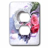 3dRose, Summer Stillife With Pink Roses And Lavender In A Silver Bowl ...