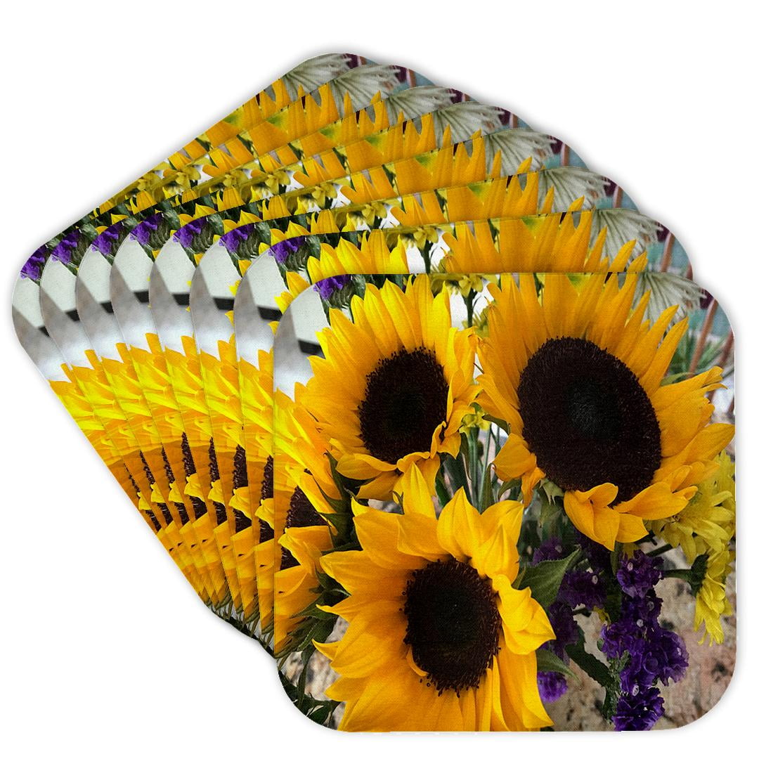 3drose, Sunflowers, Set of 8 Coasters - Soft - Walmart.com