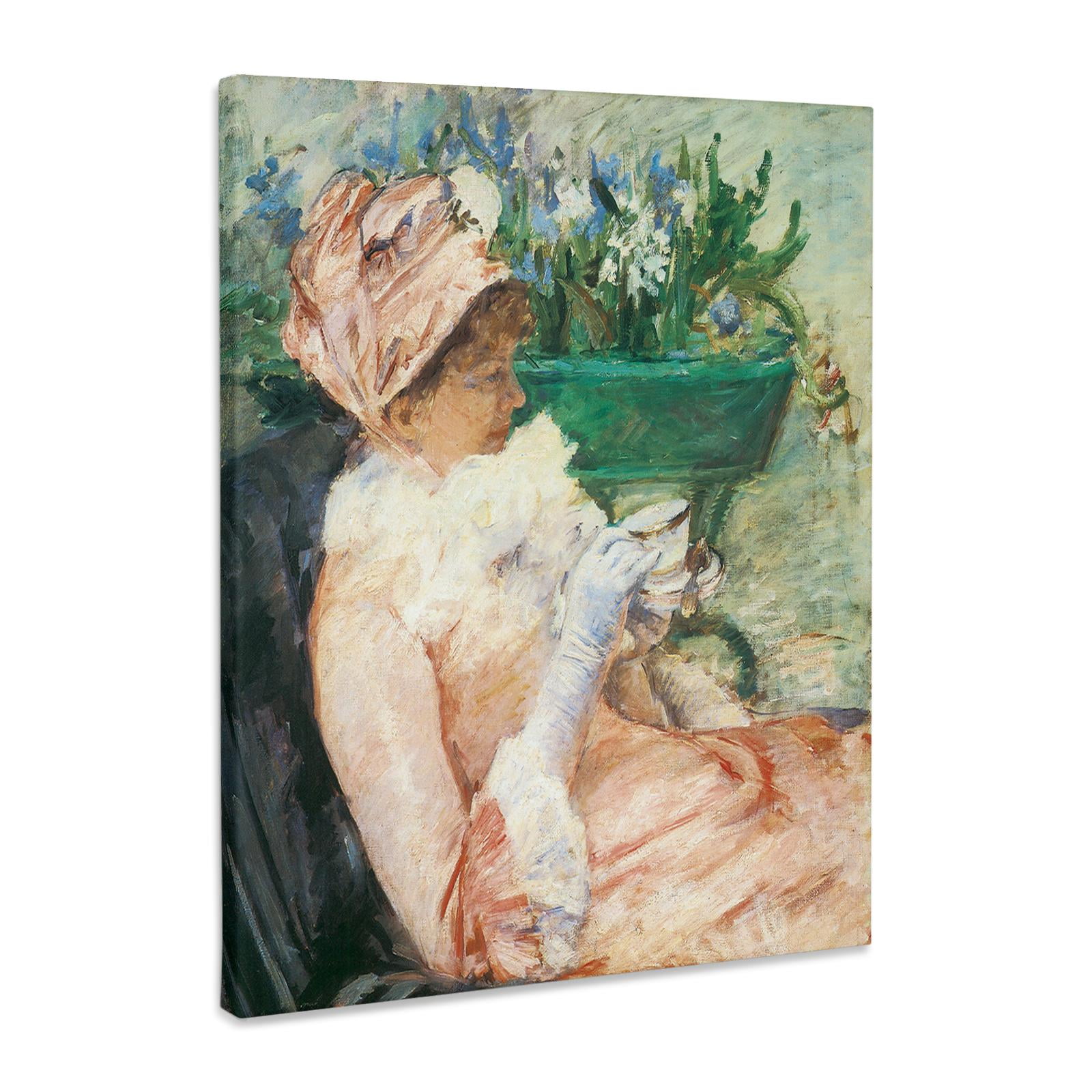 3dRose, The Cup of Tea by Mary Cassatt, Museum Grade Canvas Wrap 16x20 ...