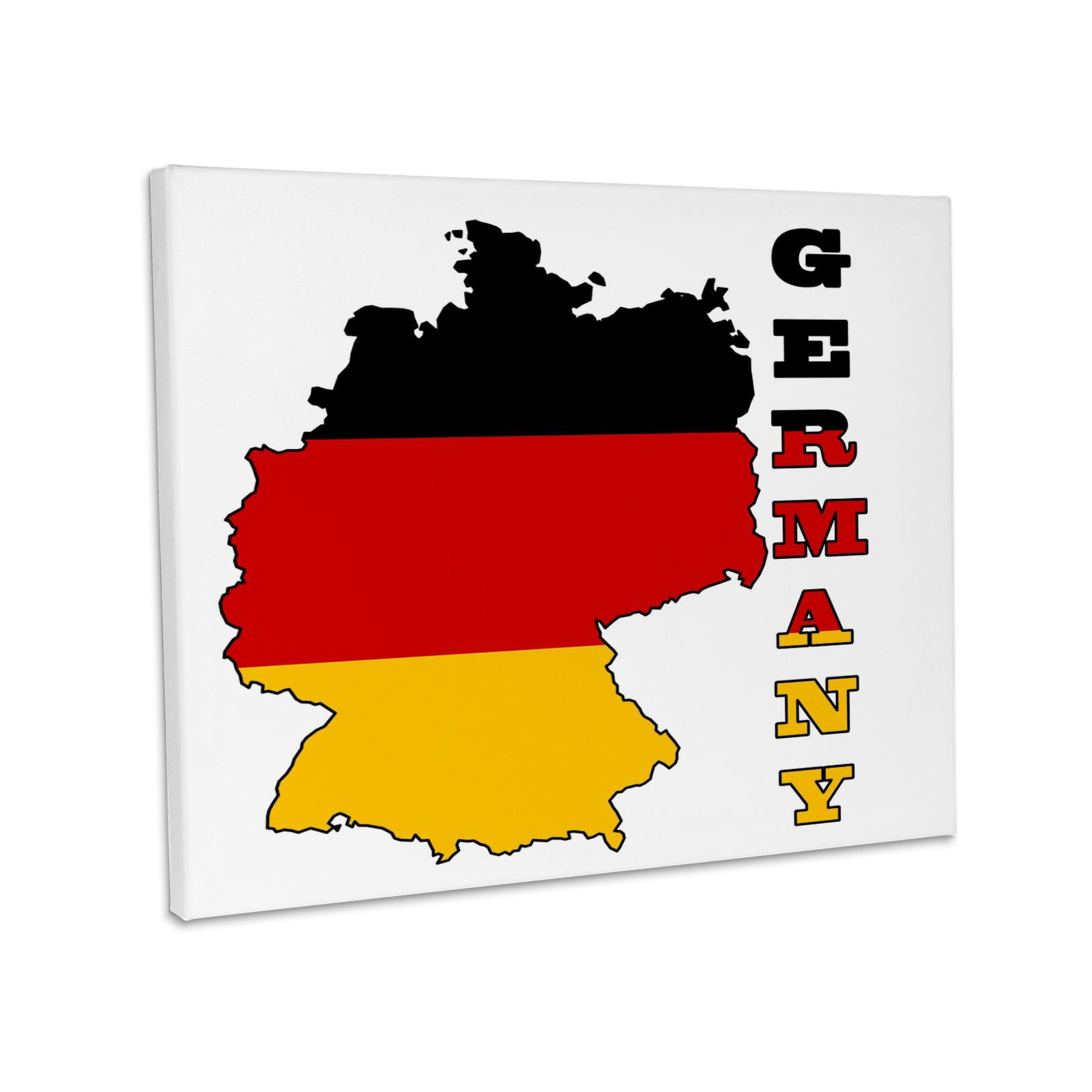 3dRose, The flag of Germany in the outline map of the country and name ...