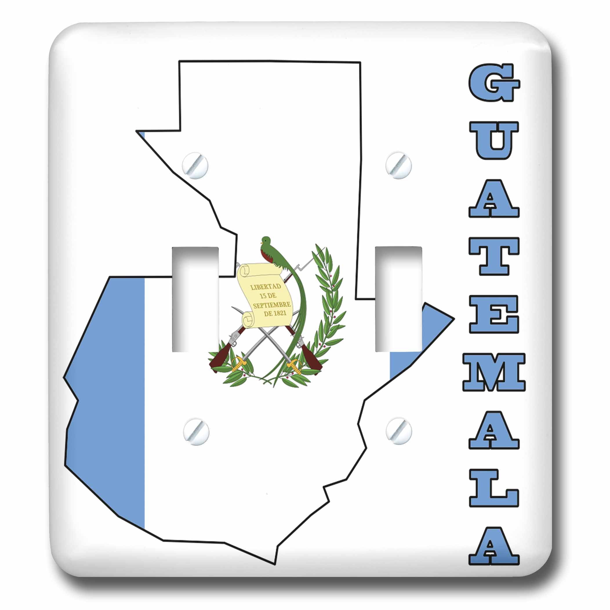 3dRose, The flag of Guatemala in the outline map and word Guatemala ...