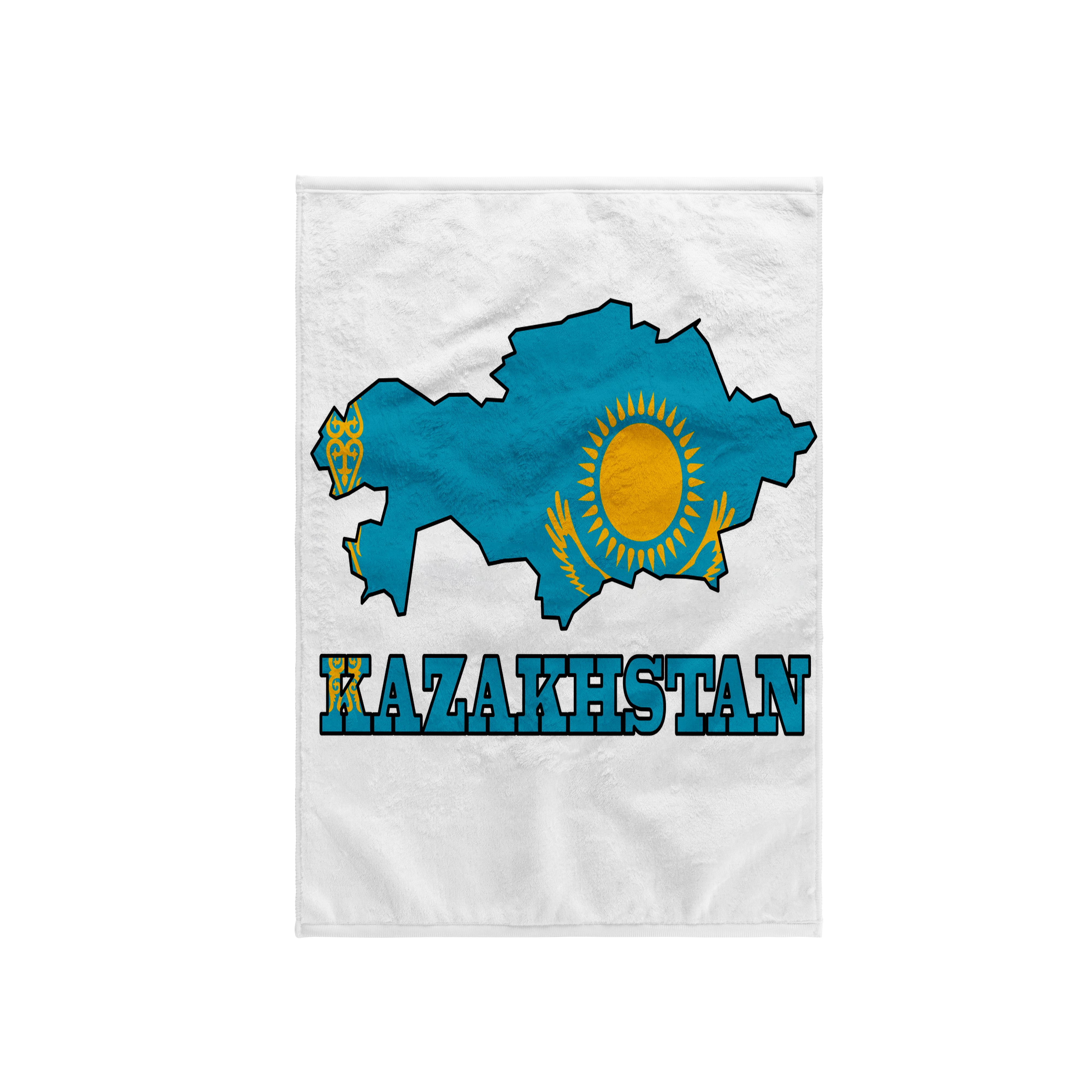 3dRose, The flag of Kazakhstan in the outline map of the country and ...