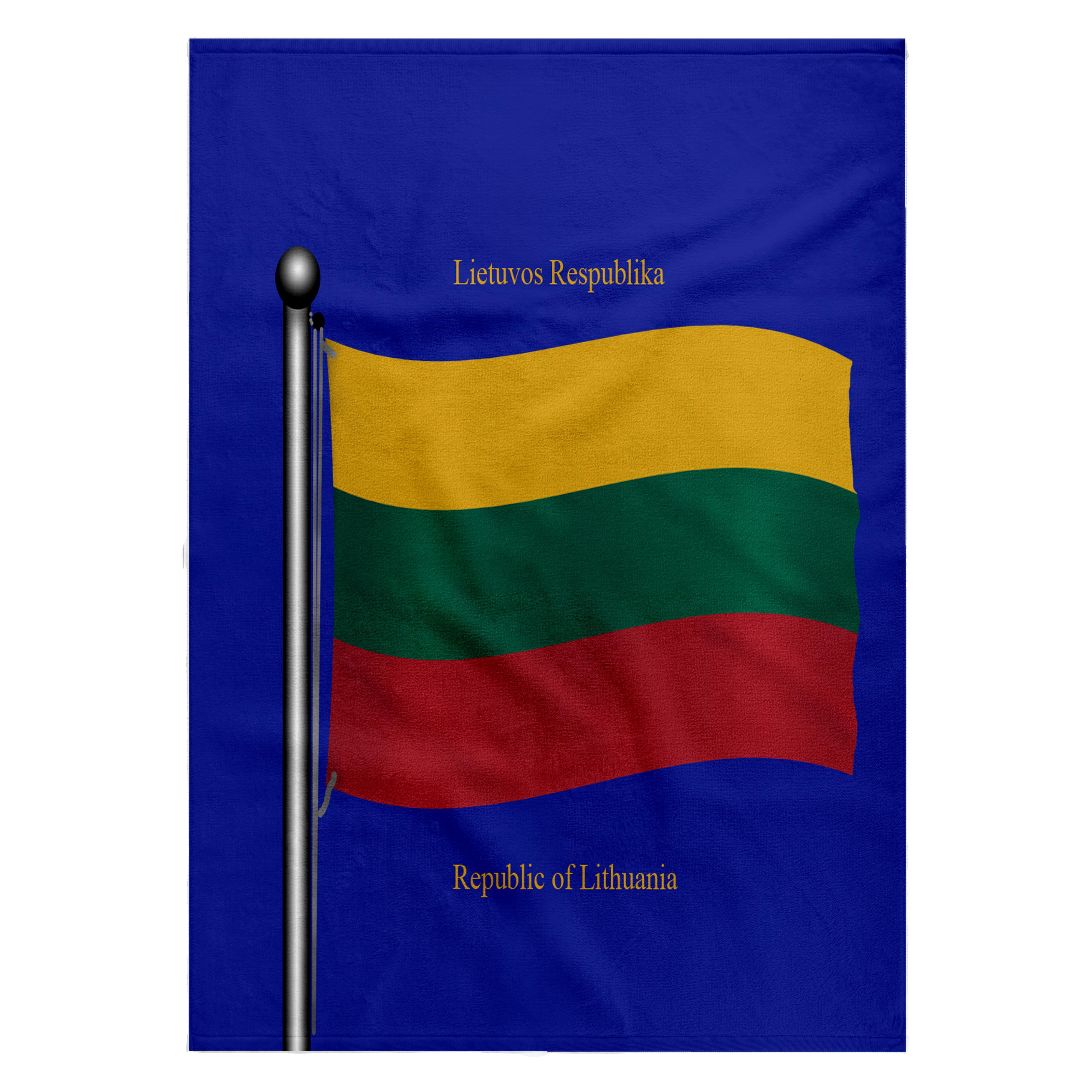 3dRose, The flag of Lithuania on a blue background with Republic of ...