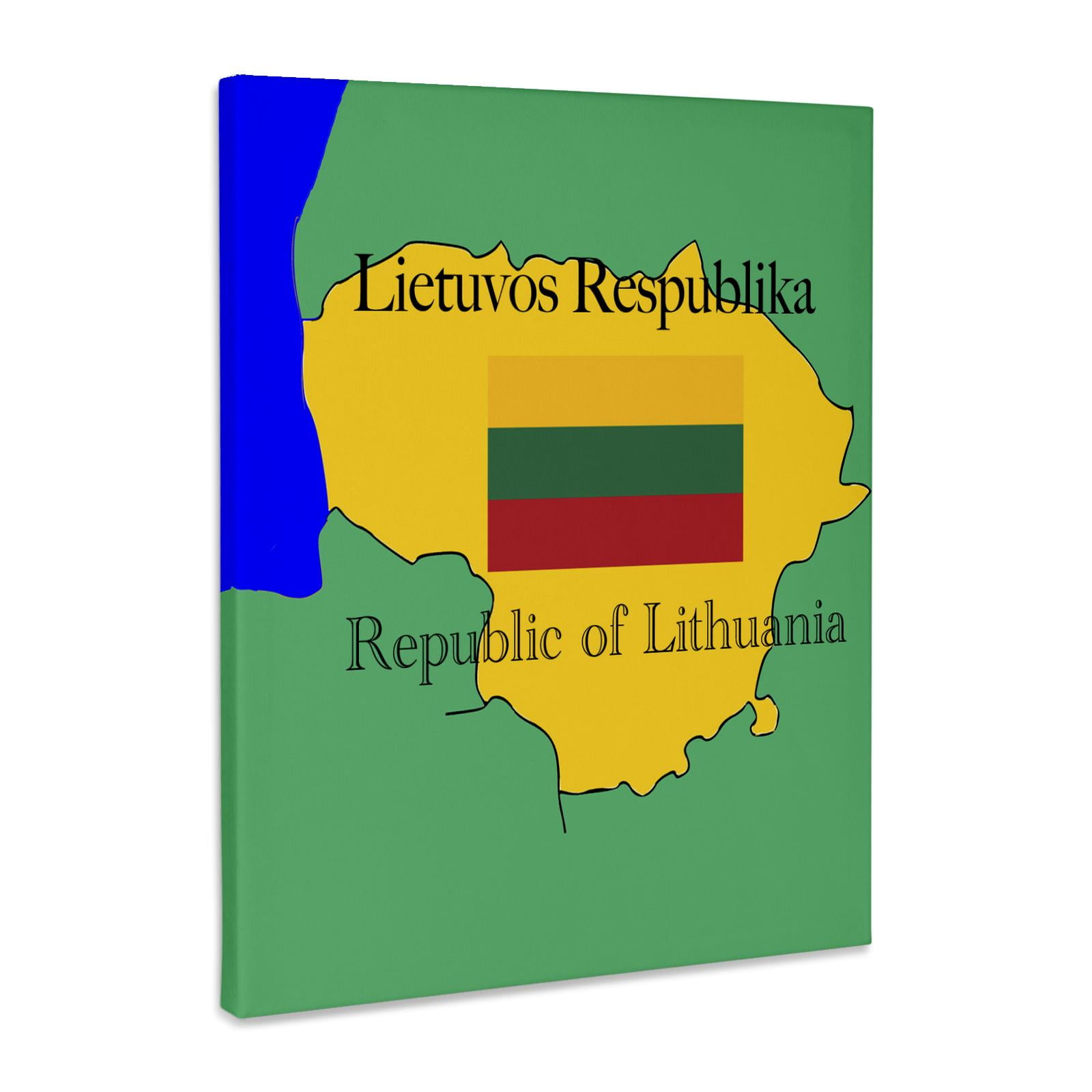 3dRose, The map and flag of Lithuania with the Republic of Lithuania ...