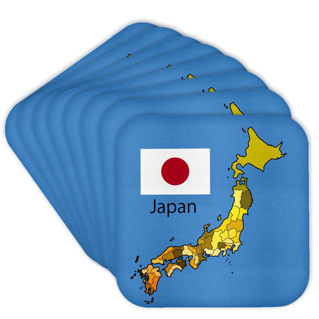 3dRose, The map and flag of the Japan with all the forty-seven ...