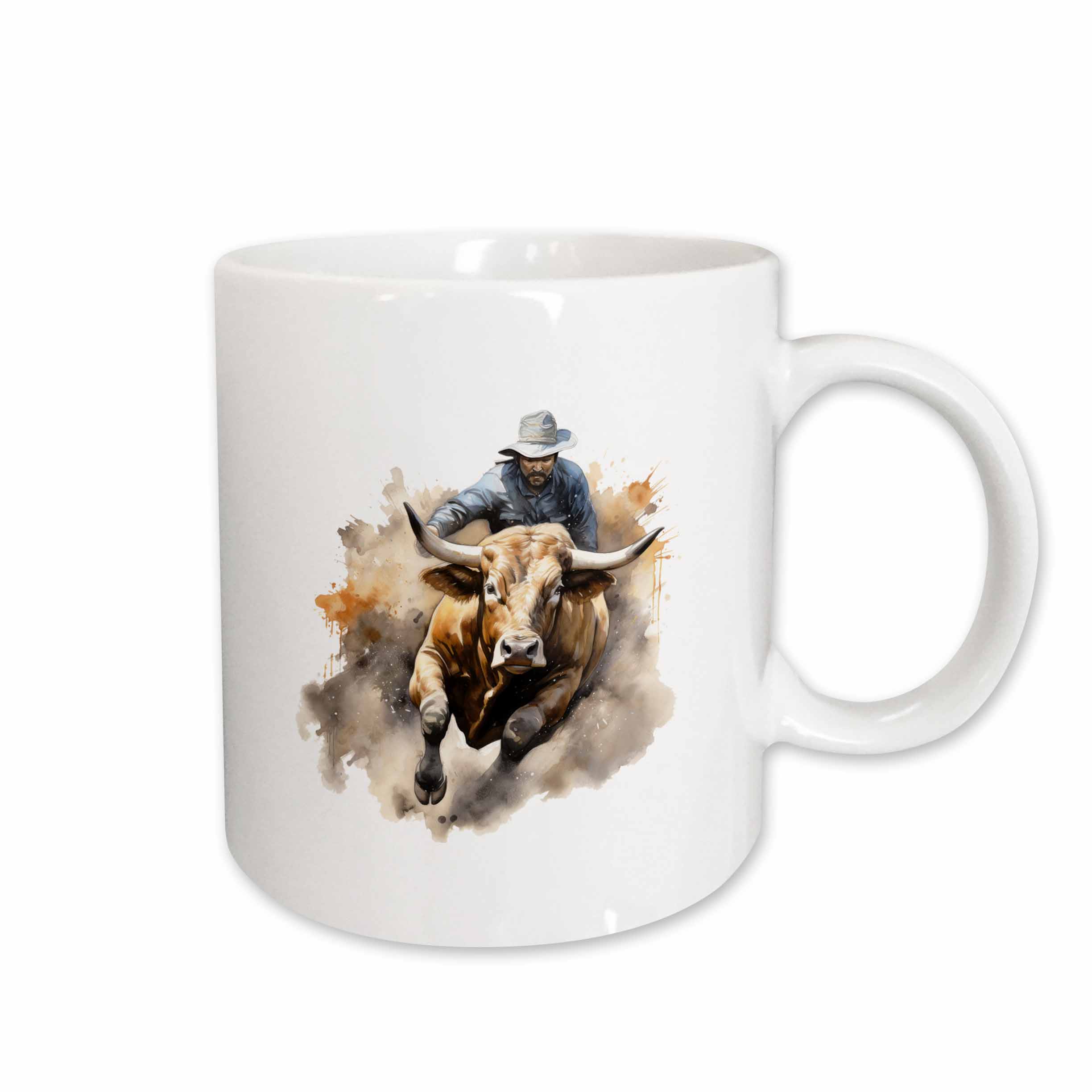 3drose, Tough Cowboy Rides a Bull During Rodeo. Western Gift, Charm ...