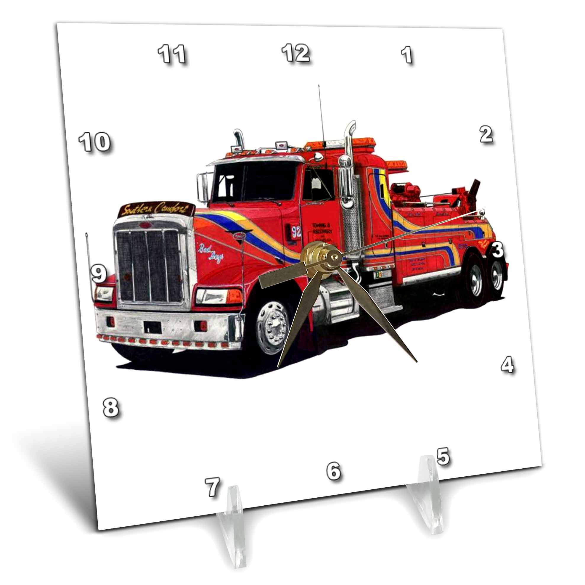 3dRose, Tow Truck, 6x6 Desk Clock - Walmart.com