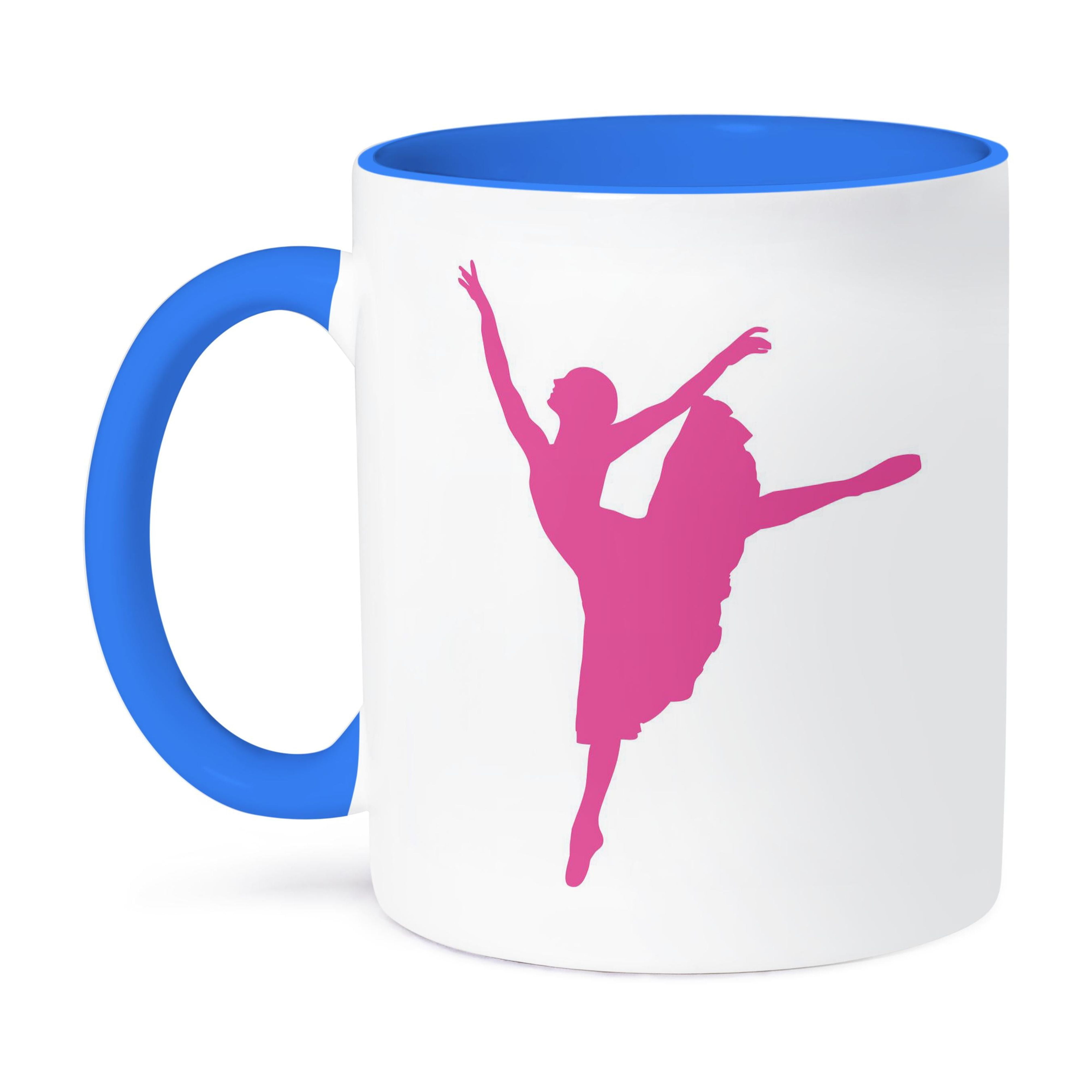 3dRose, Trio of Ballet Dancer, 11oz Two-Tone Blue Mug - Walmart.com