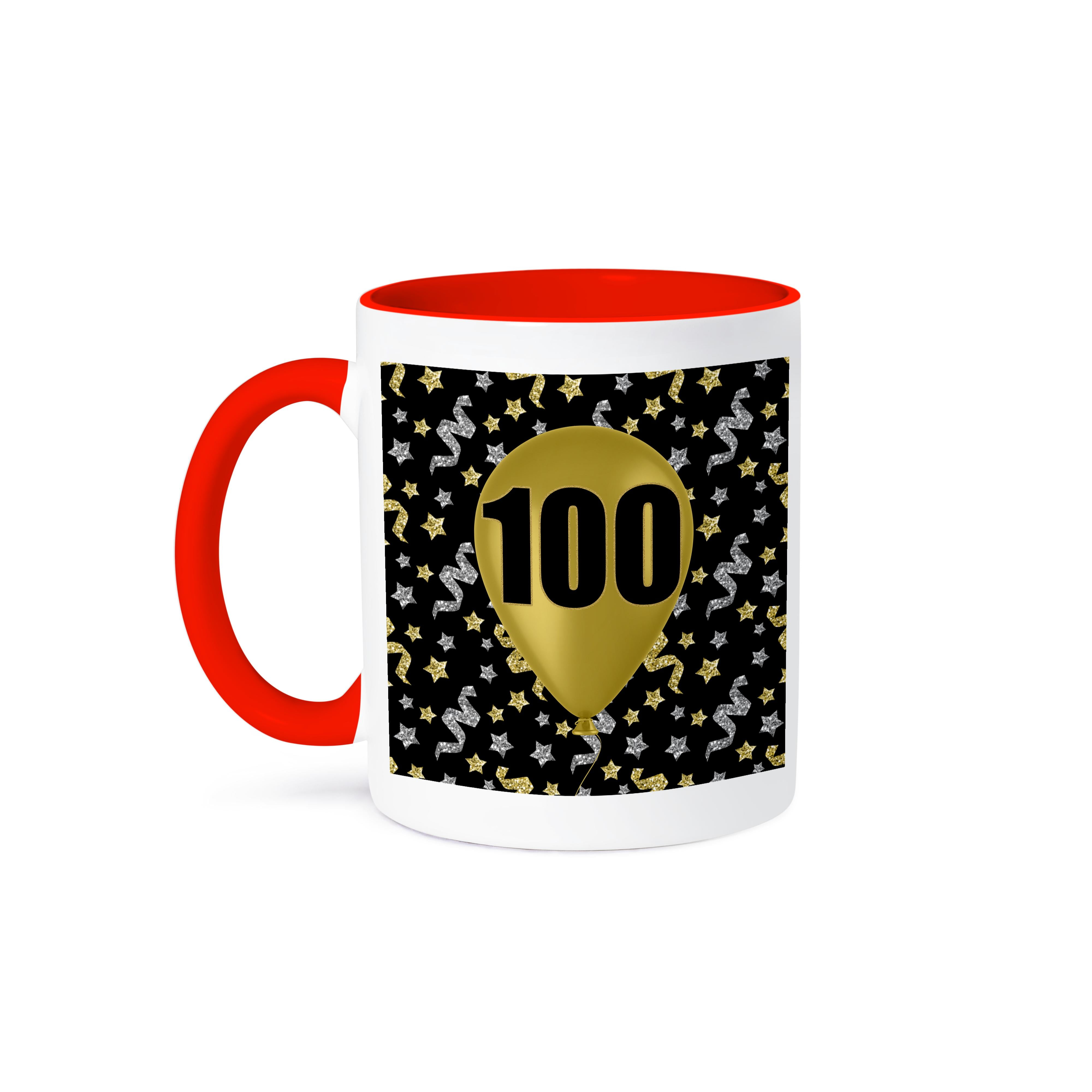 3dRose, Turing 100 Years Old CELEBRATE with a Gold Colored Balloon ...