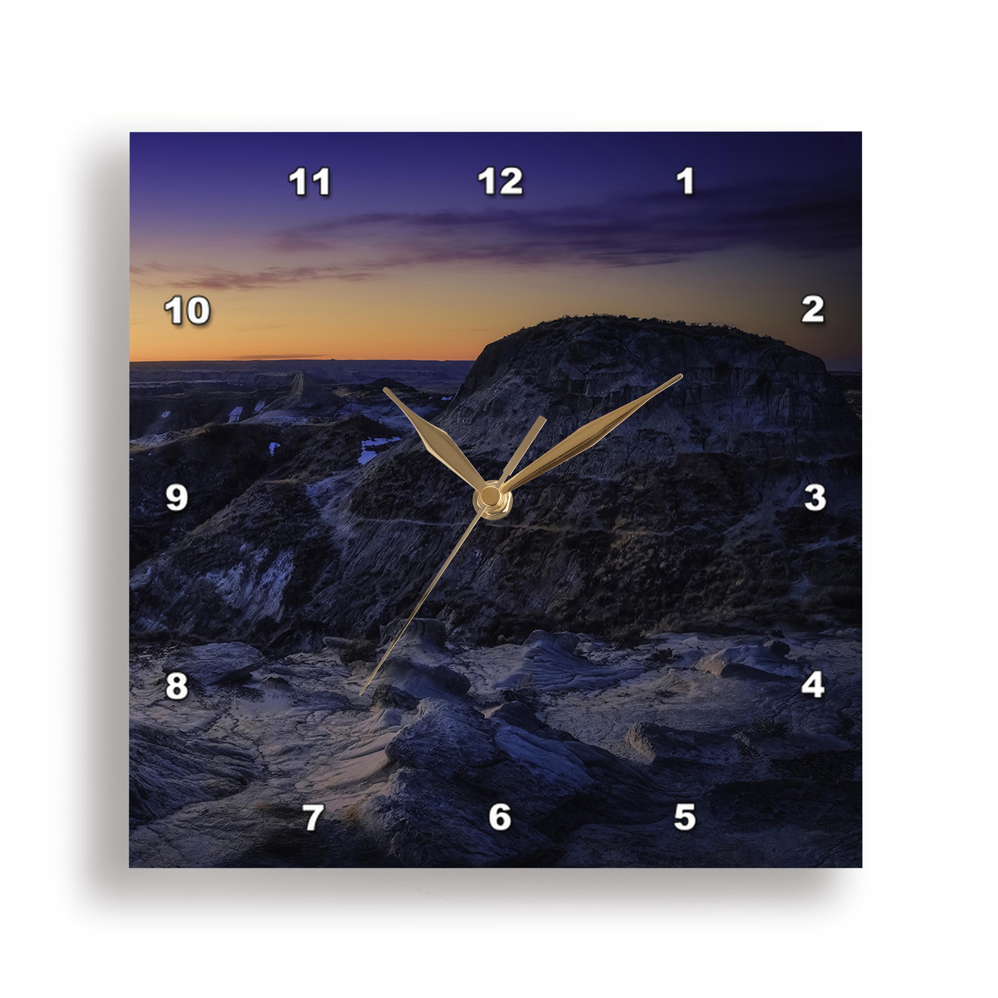 3dRose, Twilight View in Teddy Roosevelt National Park, 13x13 Wall ...