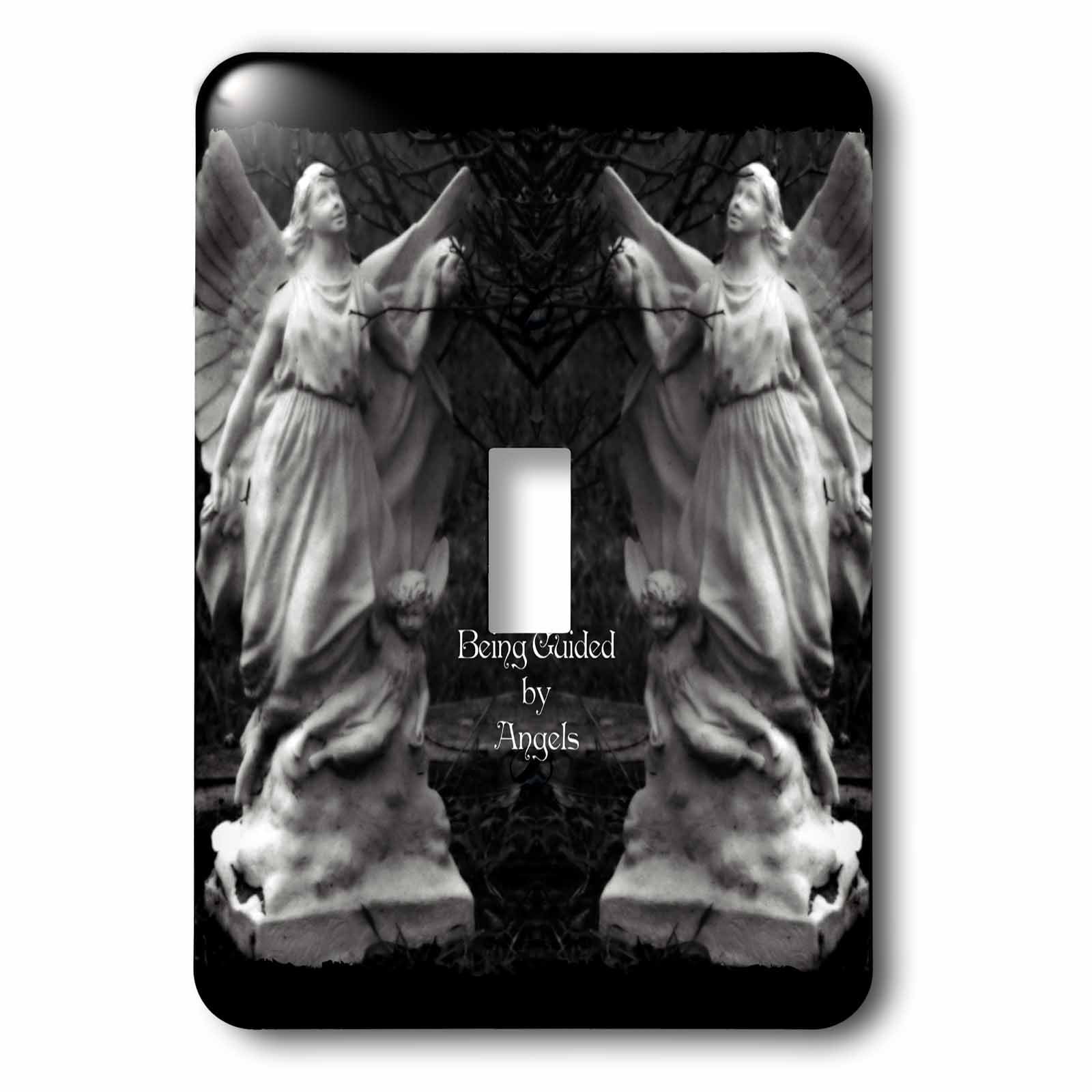 3dRose, Two protecting angels standing side by side, single toggle ...