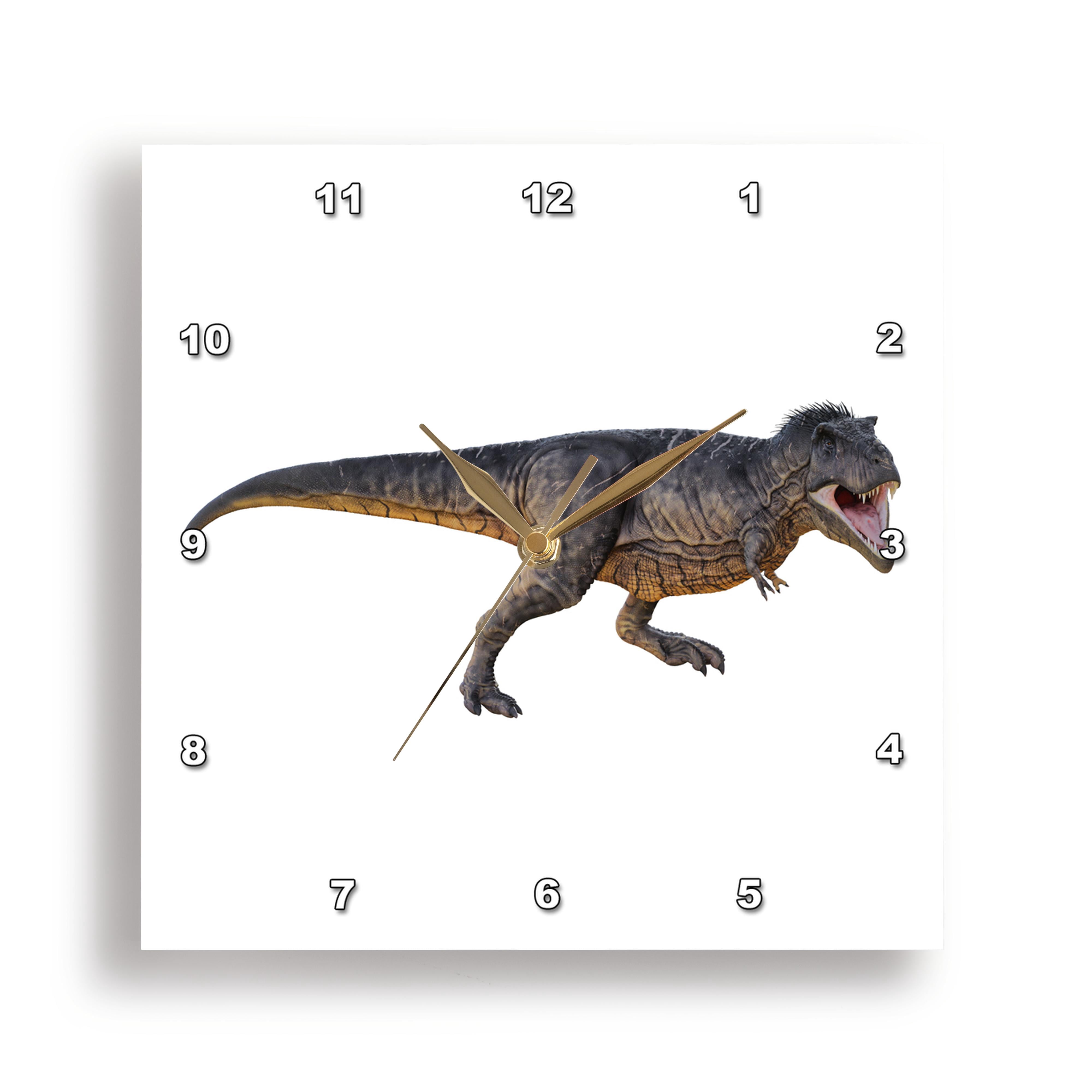 3dRose, Tyrannosaurus Rex with Yellow Markings, 15x15 Wall Clock ...