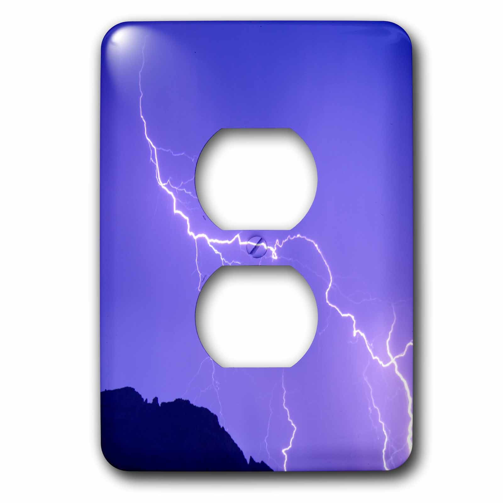 3dRose, USA, Arizona. Sedona, lightning, 2 plug outlet cover - Walmart.com