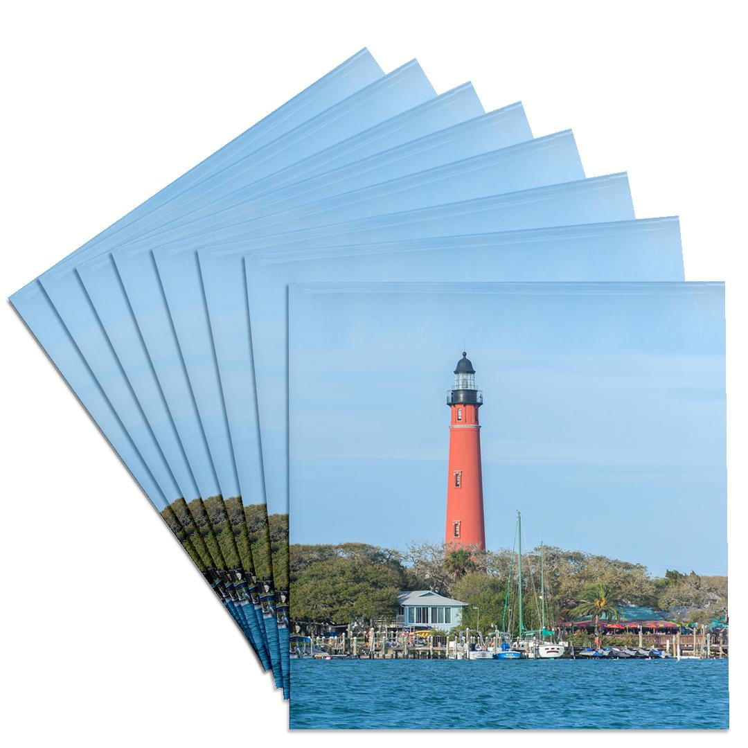 3dRose, USA, Florida, Ponce Inlet, Ponce de Leon Inlet lighthouse., Set ...