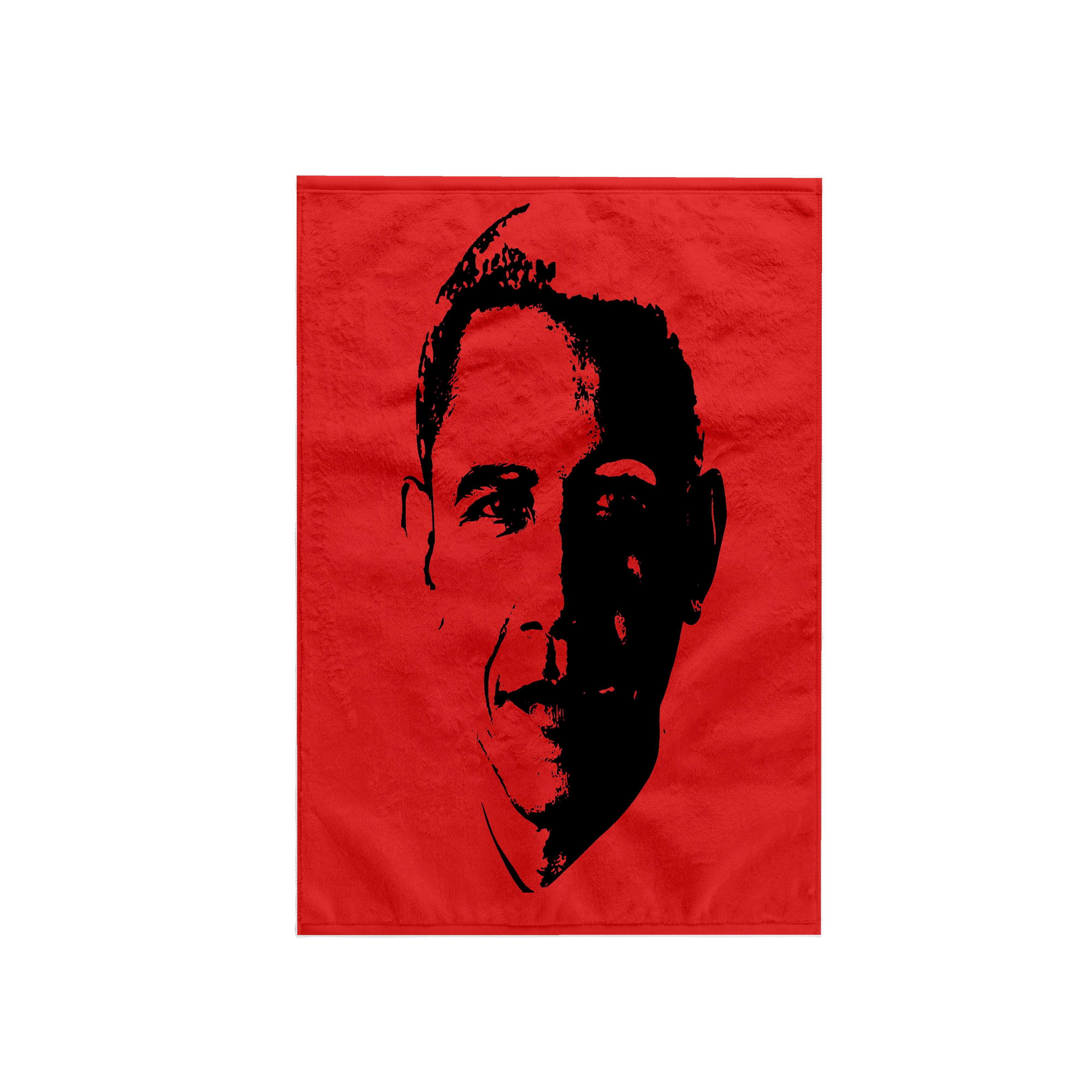 3dRose, USA President Barack Obama. Red background., 15x22 Hand Towel ...