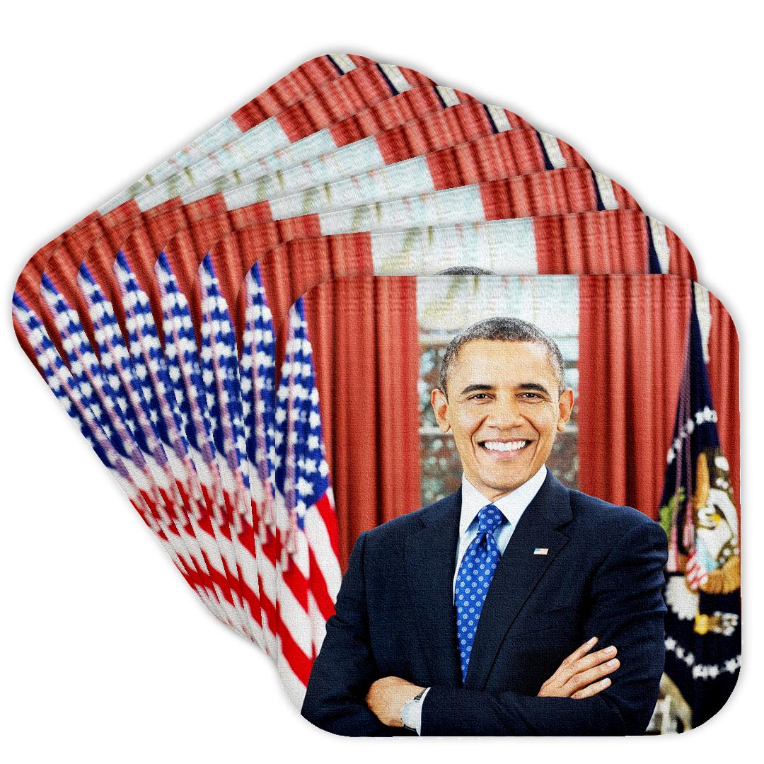 3dRose, USA President Barack Obama. White House., Set of 8 Coasters ...