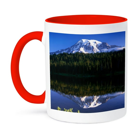 3dRose, USA, Washington, Mt. Rainier NP. Mt Rainier and Reflection Lake ...