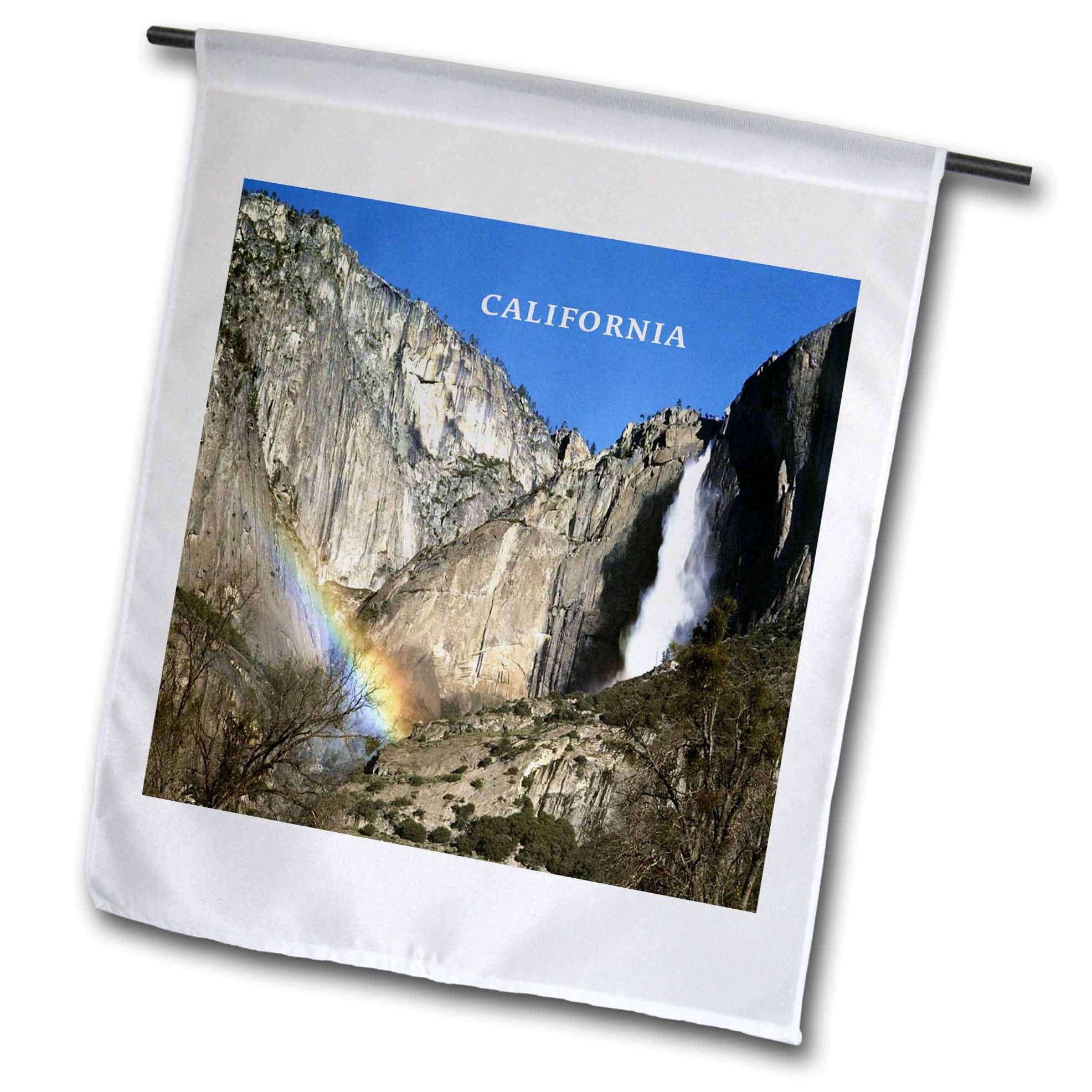 3dRose Upper Yosemite With Rainbow California - Garden Flag, 12 by 18 ...