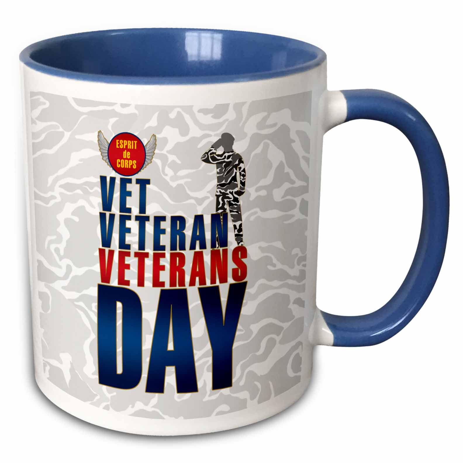 3drose, Veterans Day Marine Vet in Blue and Red with Soldier and ...