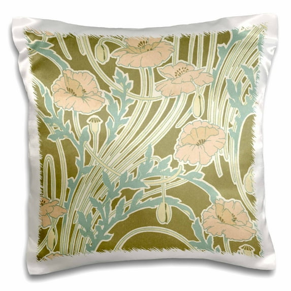 3dRose, Vintage Art Nouveau Elegant Poppy Flowers Floral Botanical ...