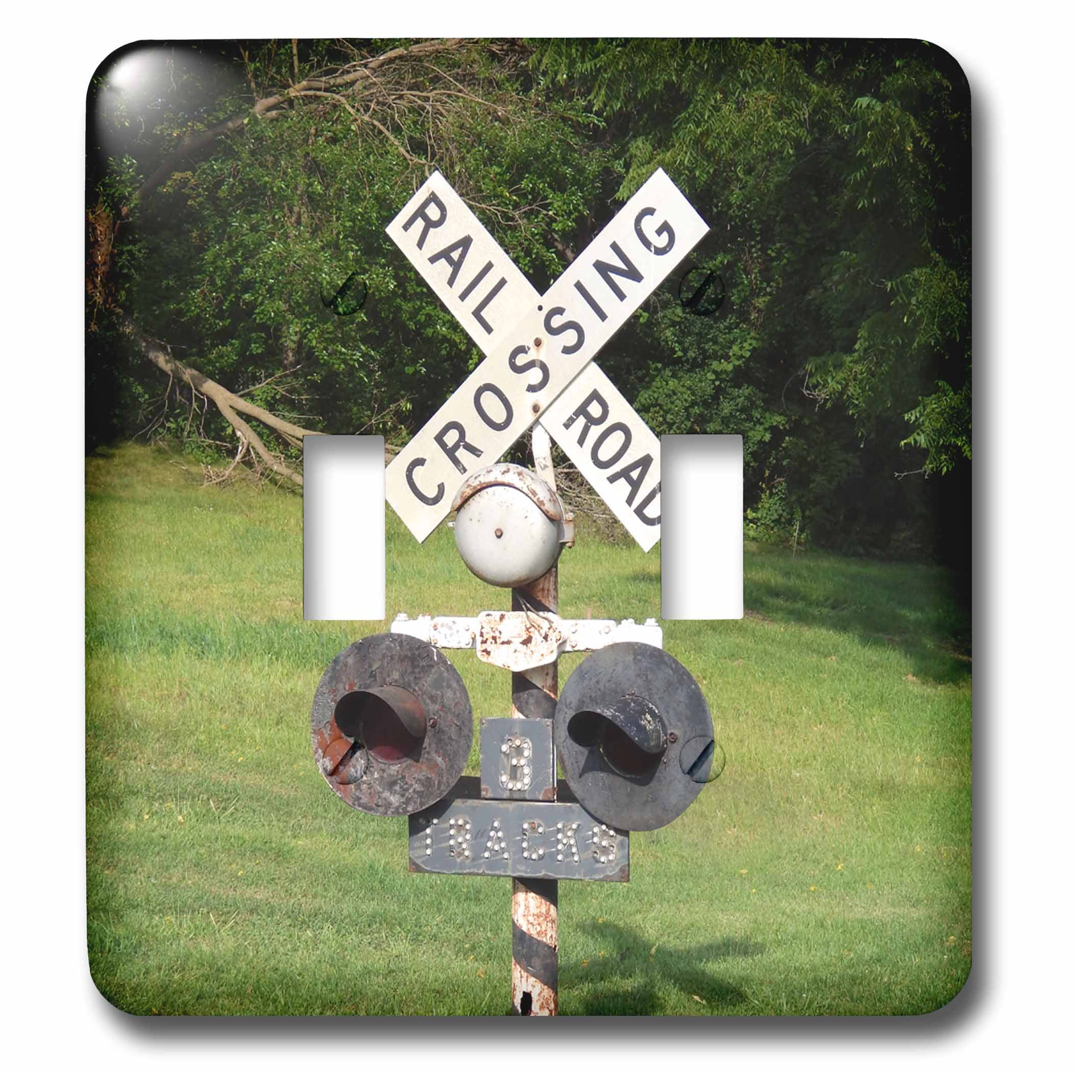 3dRose Vintage Railroad Crossing Sign - old school photograph of ...