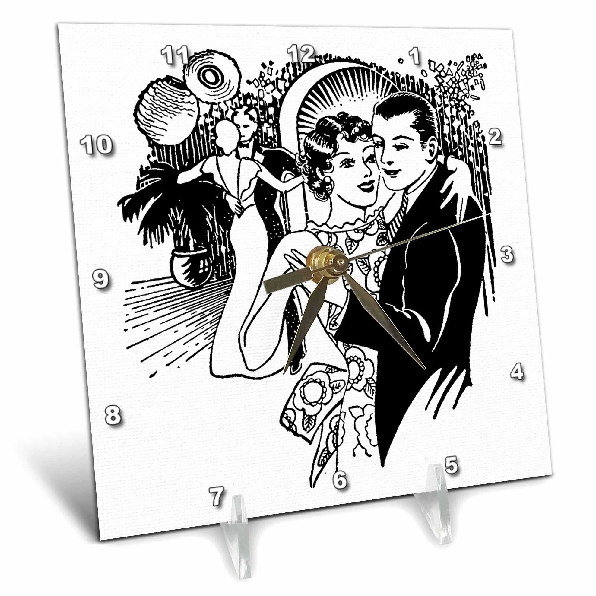 3dRose, Vintage Twenties Engraving of Dancing Couple At Party, 6x6 Desk ...