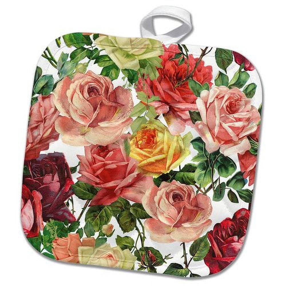 3dRose Vintage Water Roses Pot Holder - Walmart.com