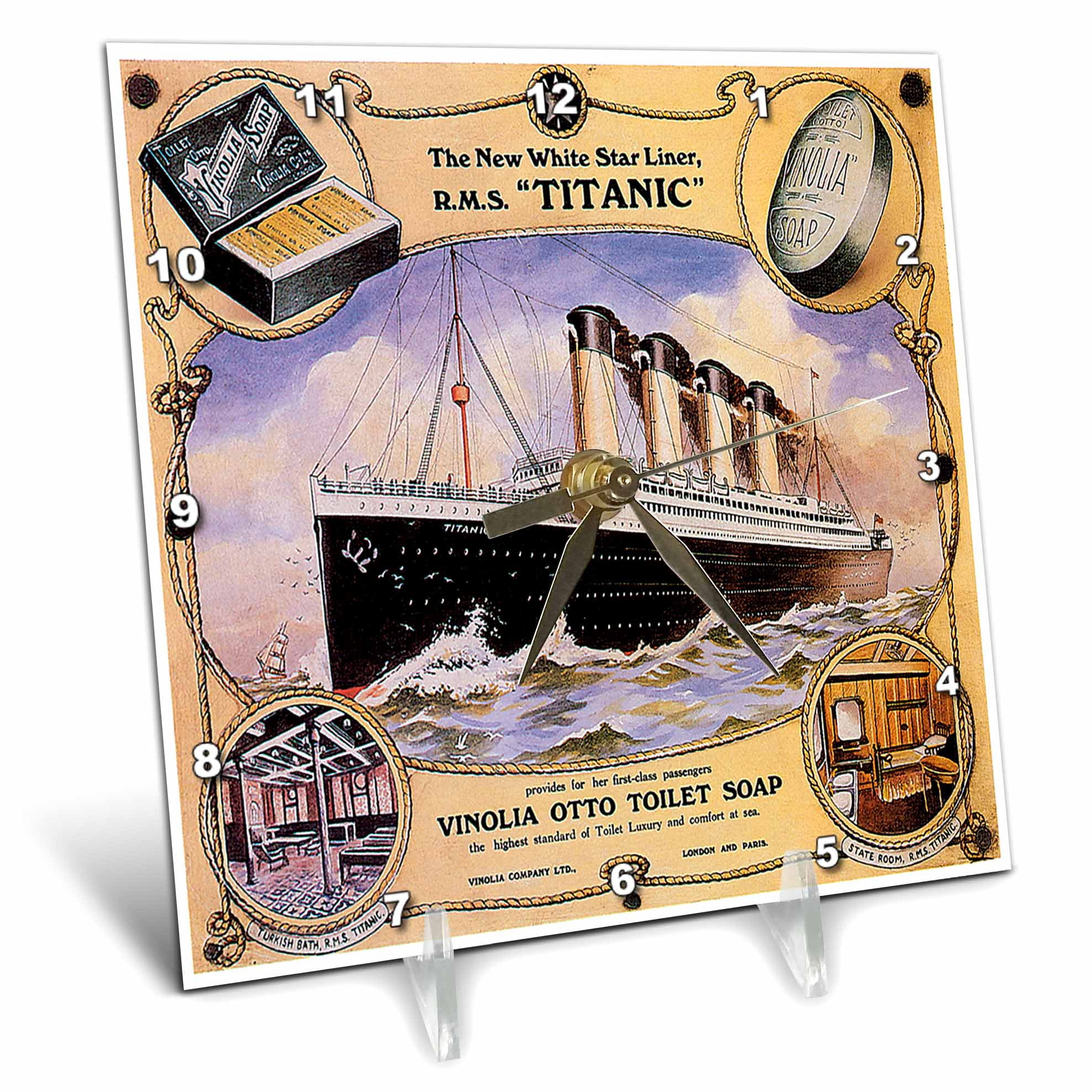 3dRose, Vintage White Star Line Titanic Vinolia Otto Toilet Soap ...
