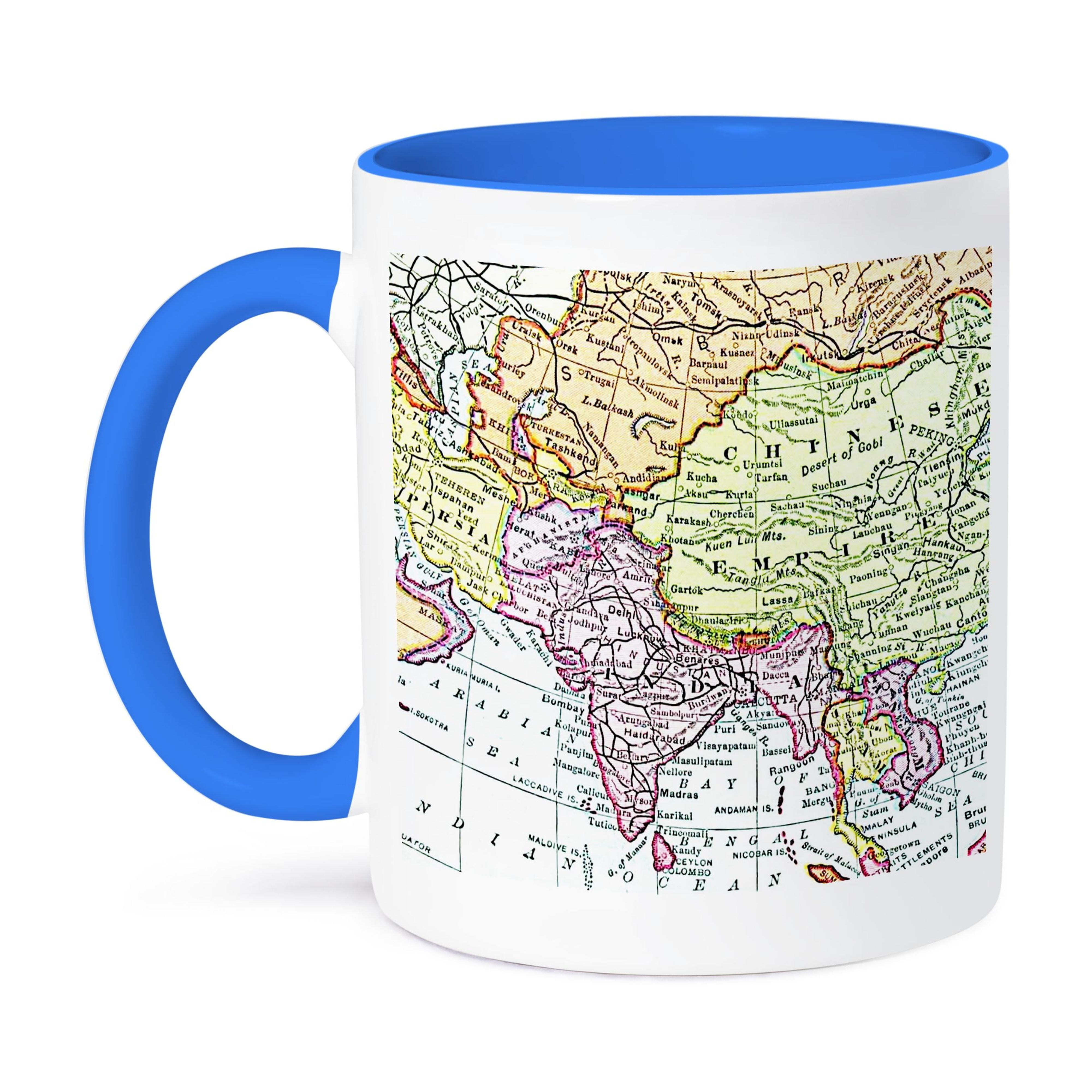 3dRose, Vintage map of India China Siam and Persia - faded look ...