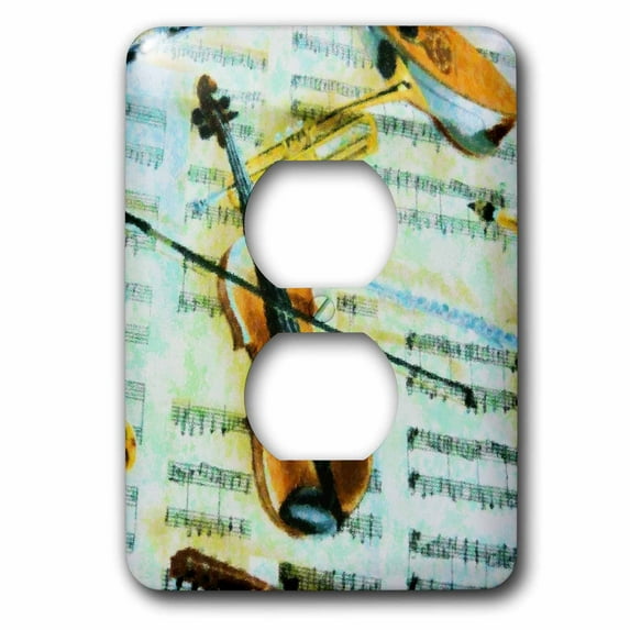 3dRose, Violin Impressions, 2 plug outlet cover - Walmart.com