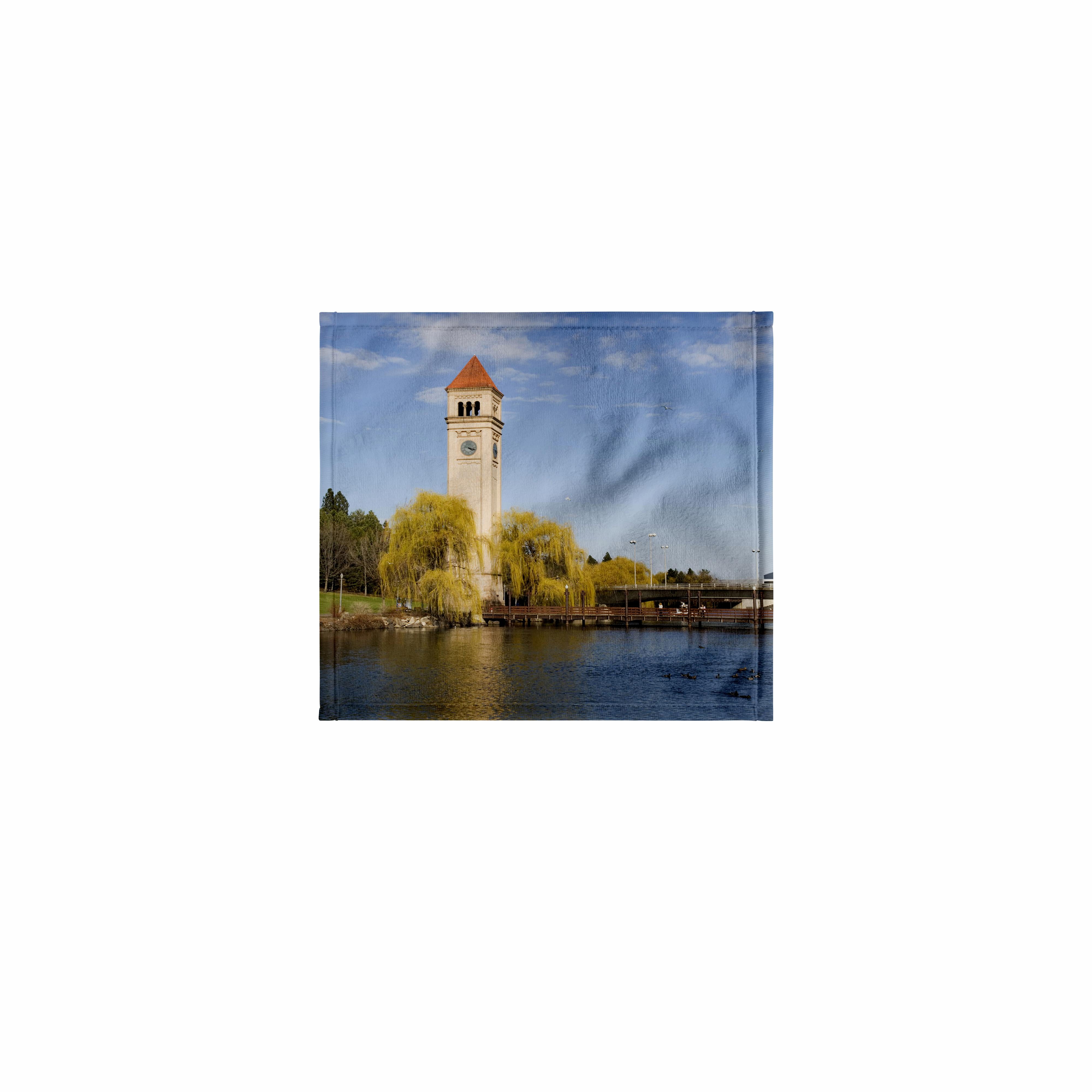 3dRose, WA, Spokane, Clock Tower by the Spokane River - US48 JWI1737 ...