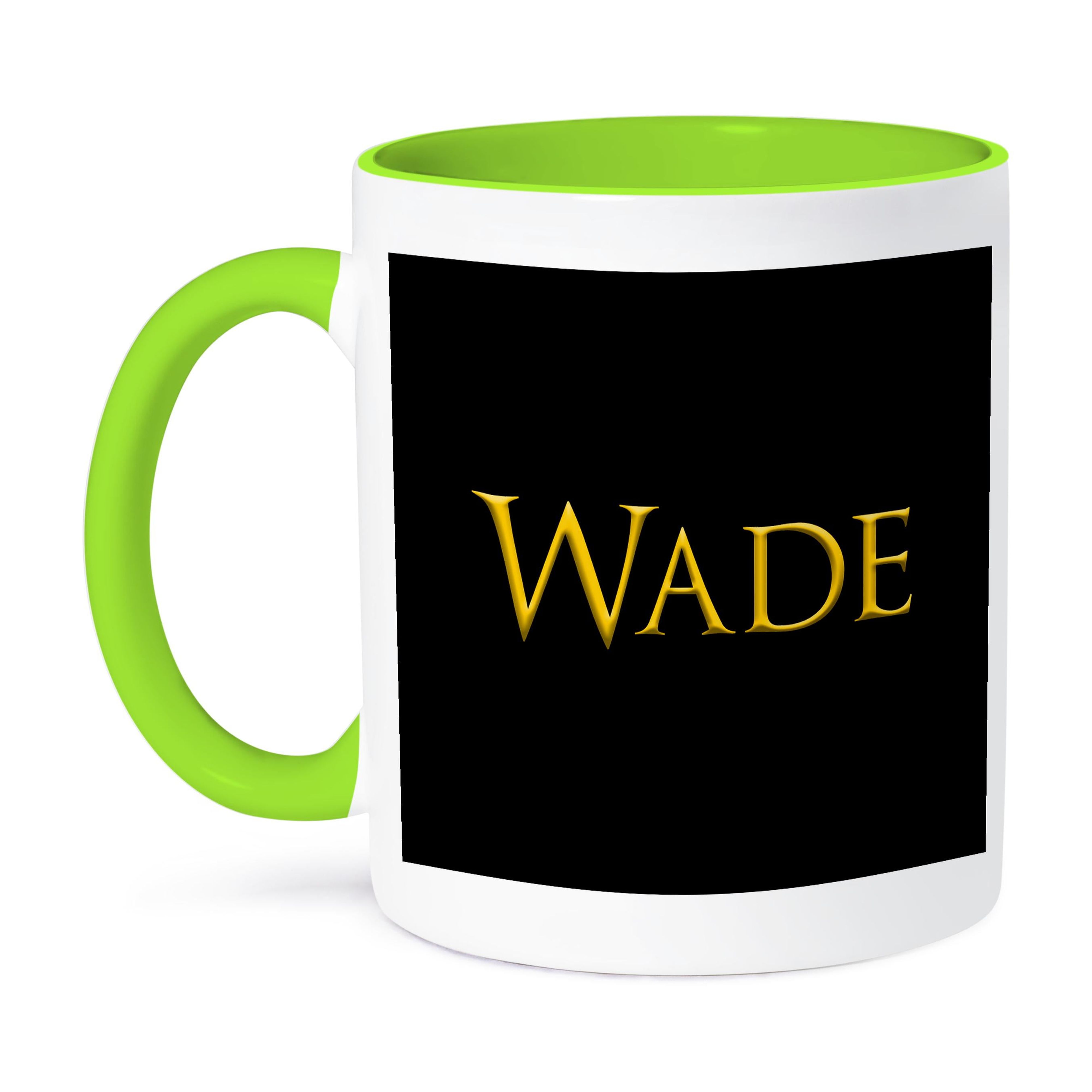 3dRose, Wade popular, common man name in the USA. Yellow on black ...