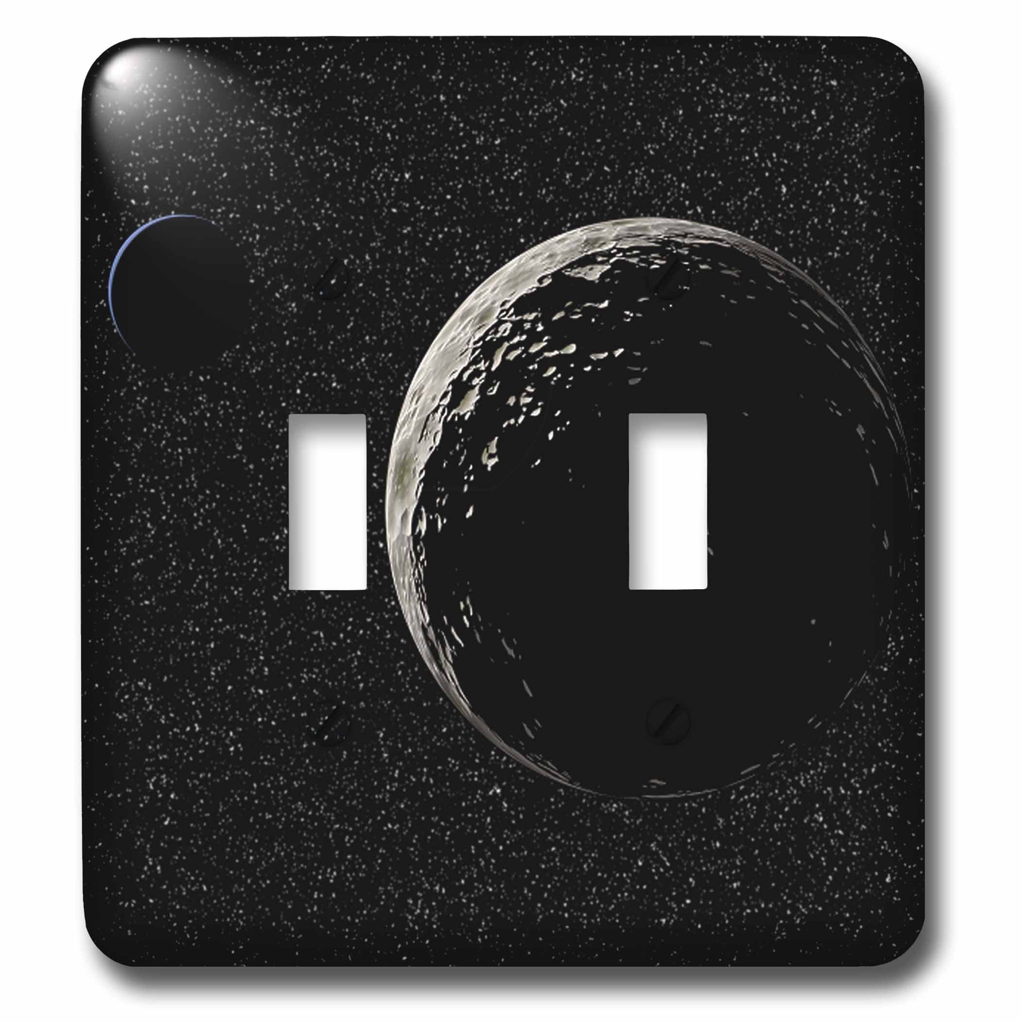 3dRose, Way Over Yonder scene from space with an asteroid and distant ...