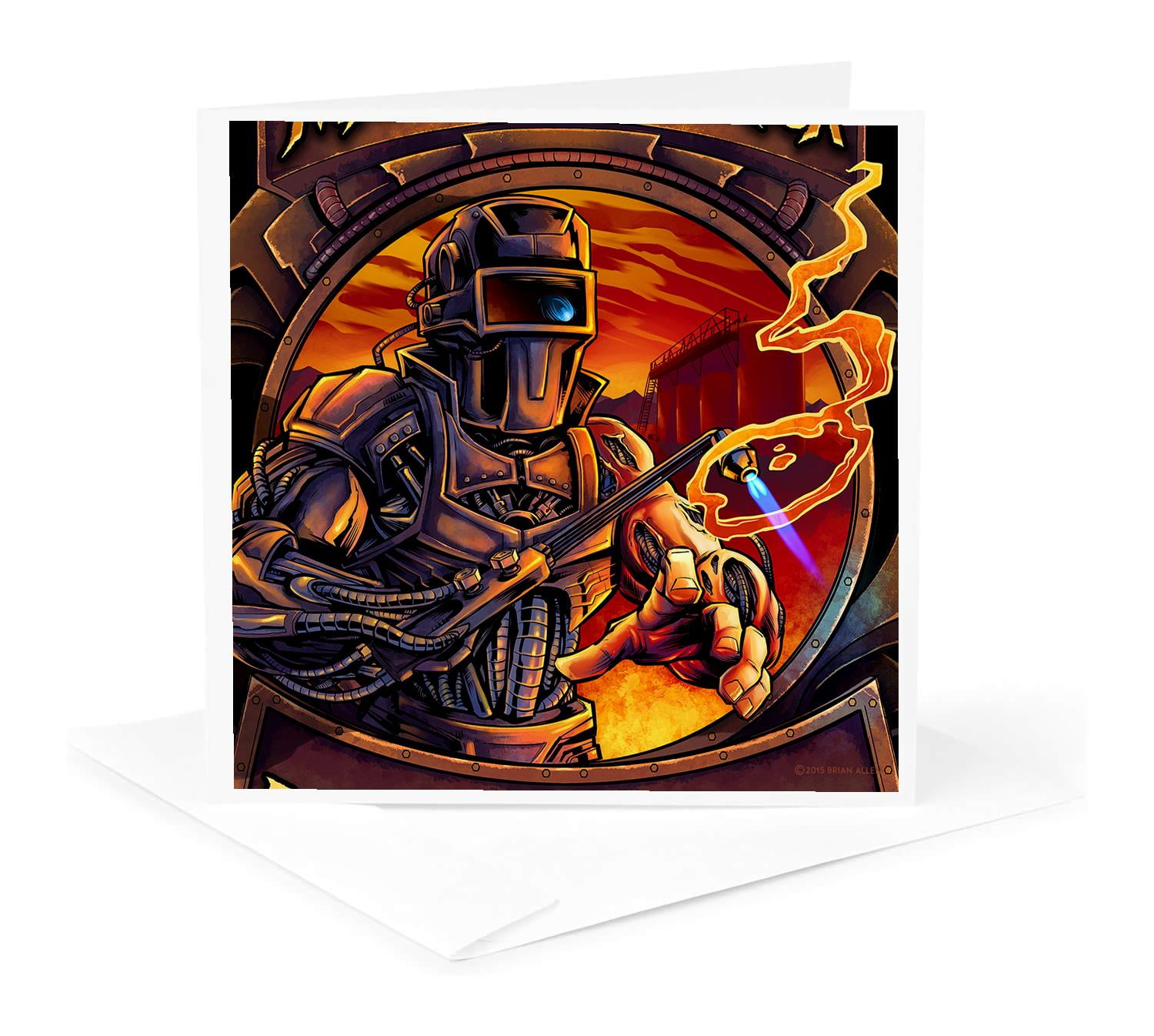 3dRose, Welder that is all machine using a welding tool, 1 Greeting ...