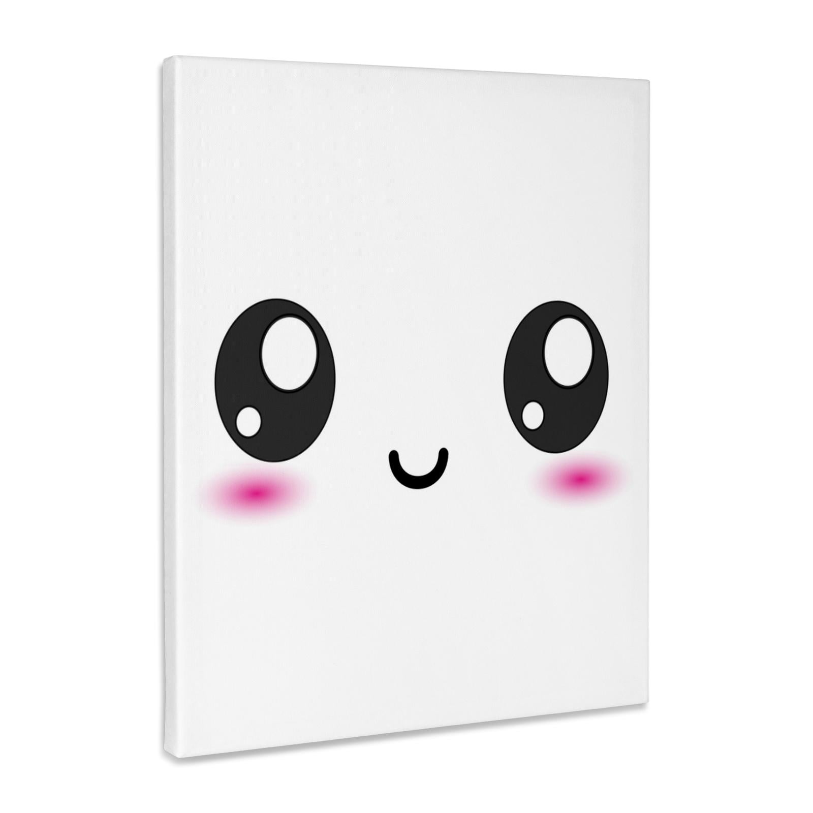 3dRose, White Cute smiling Square - Adorable and Kawaii Cartoony ...