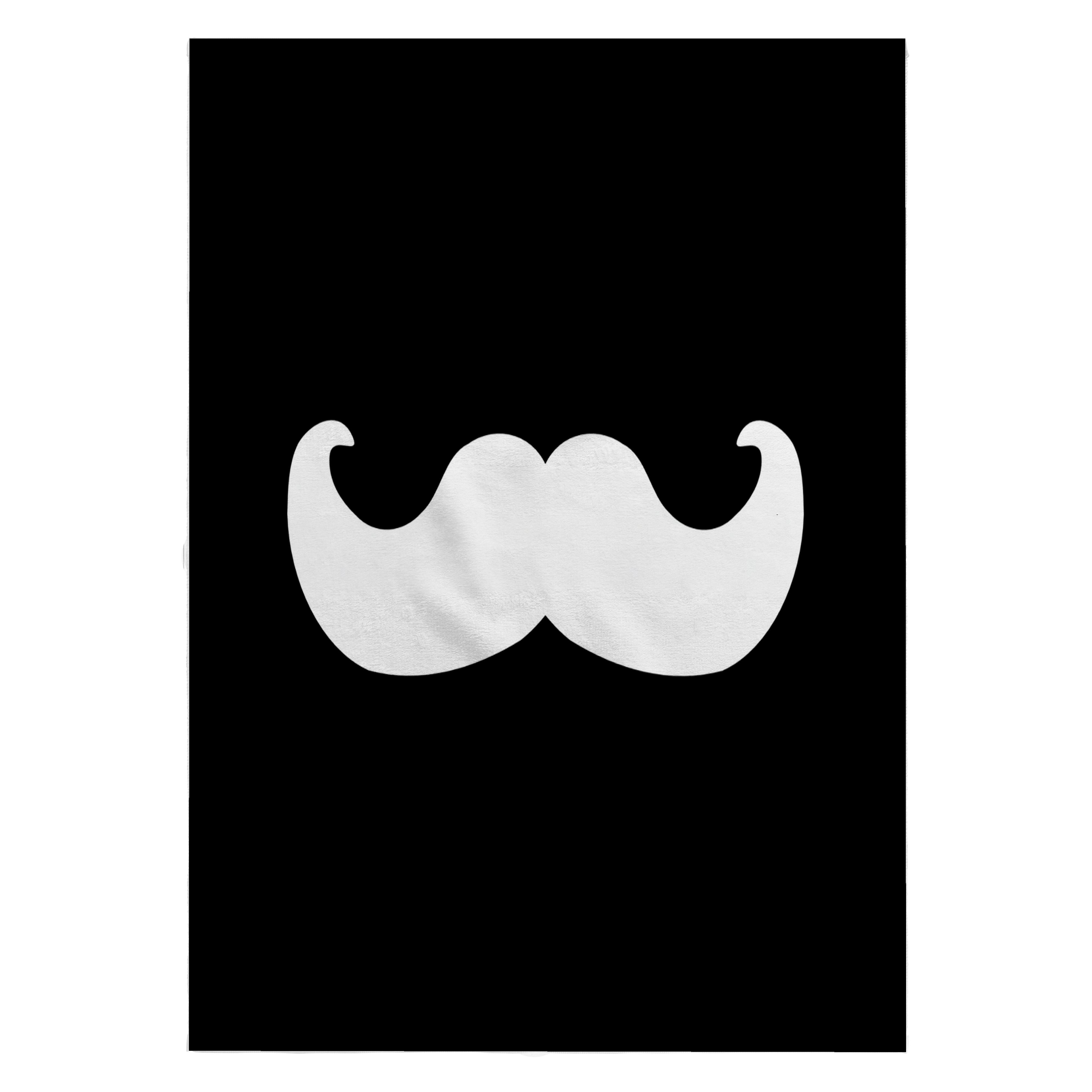 3dRose, White mustache on black - Ironic hipster moustache - Humorous ...
